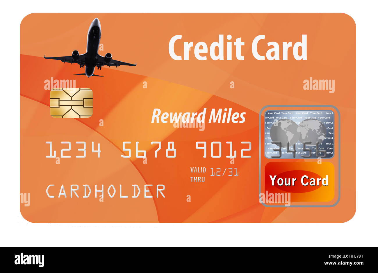 Air miles reward credit card isolated on white Stock Photo - Alamy