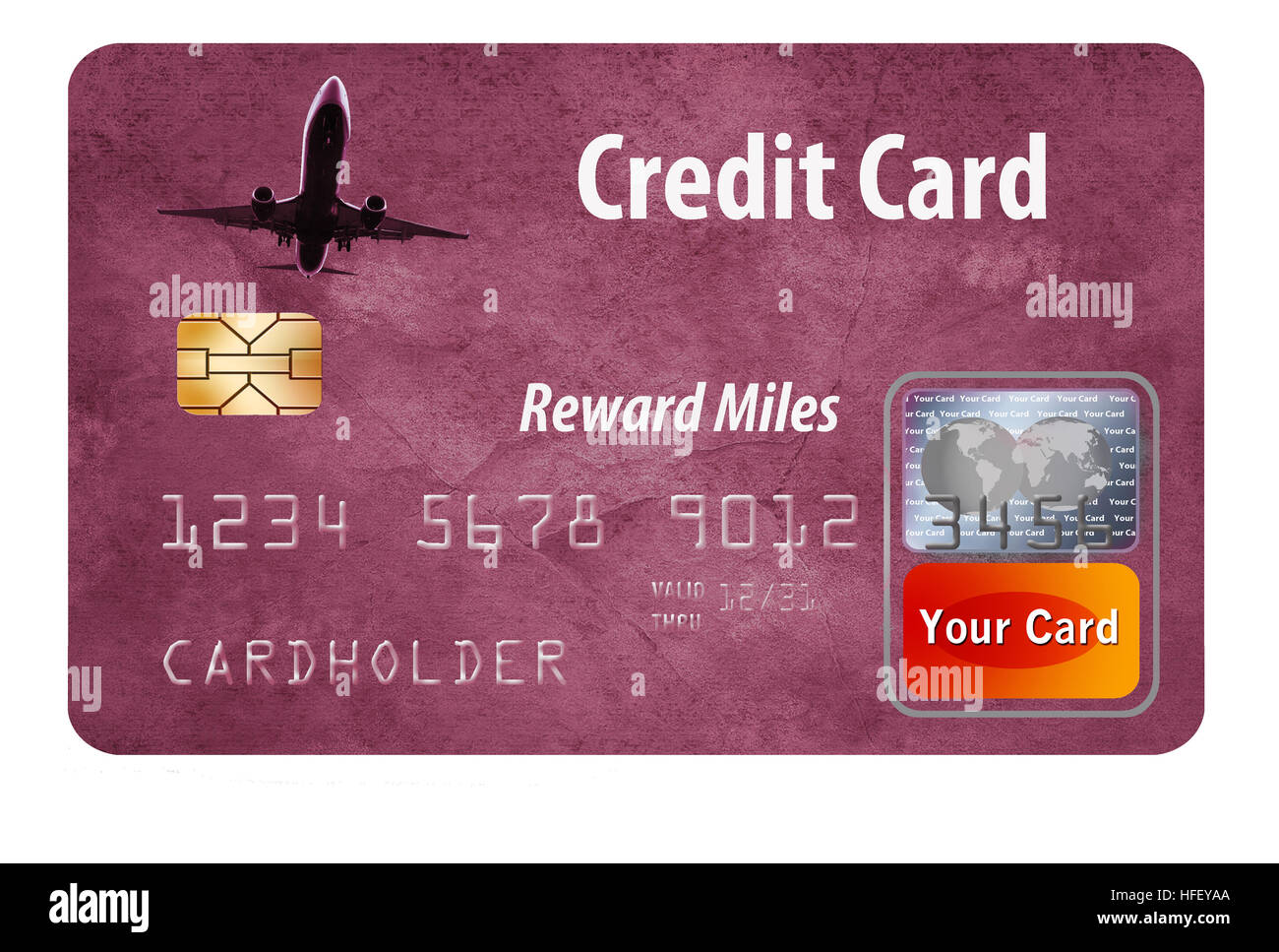 Air miles reward credit card isolated on white Stock Photo - Alamy