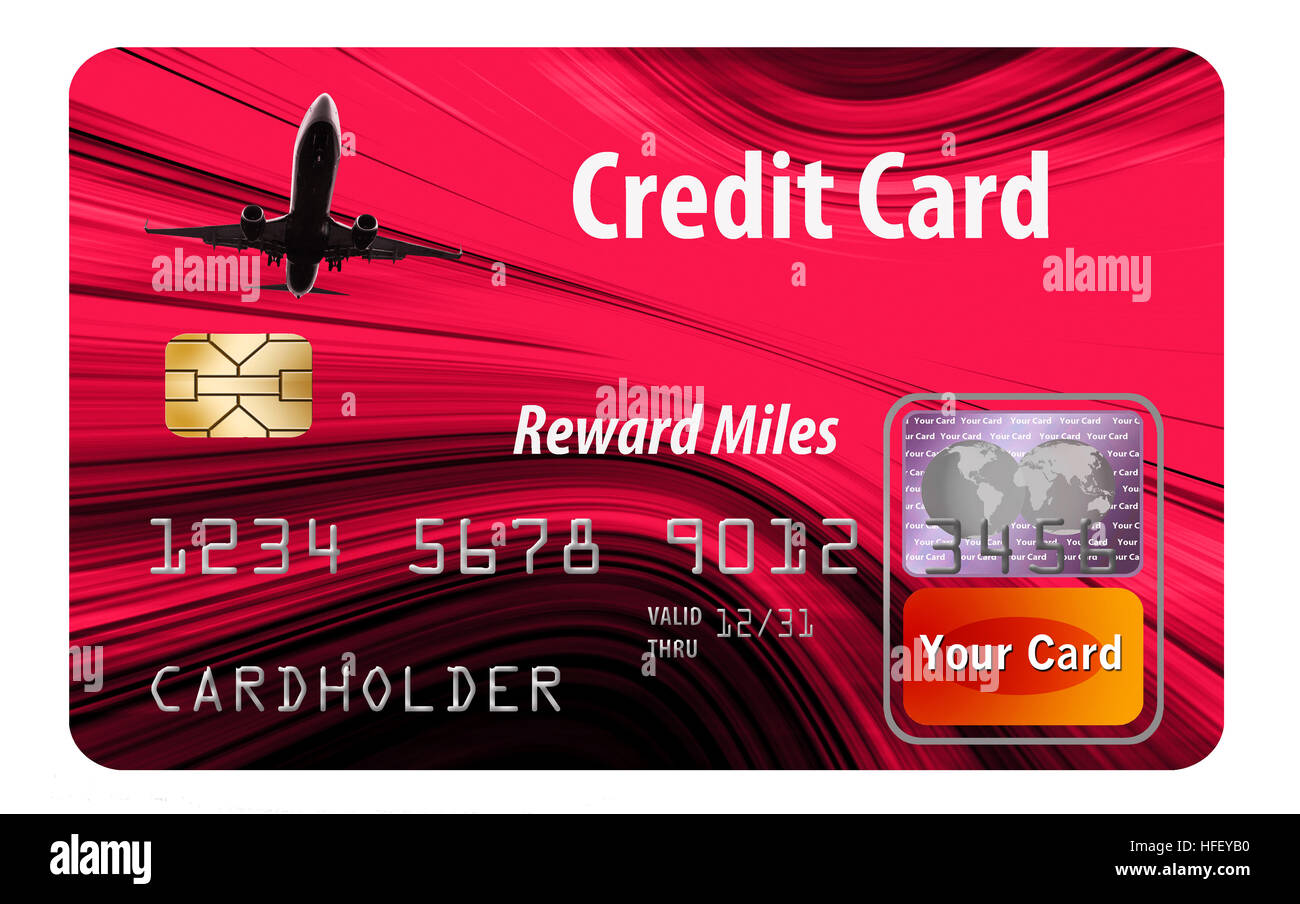 Air miles reward credit card isolated on white Stock Photo - Alamy