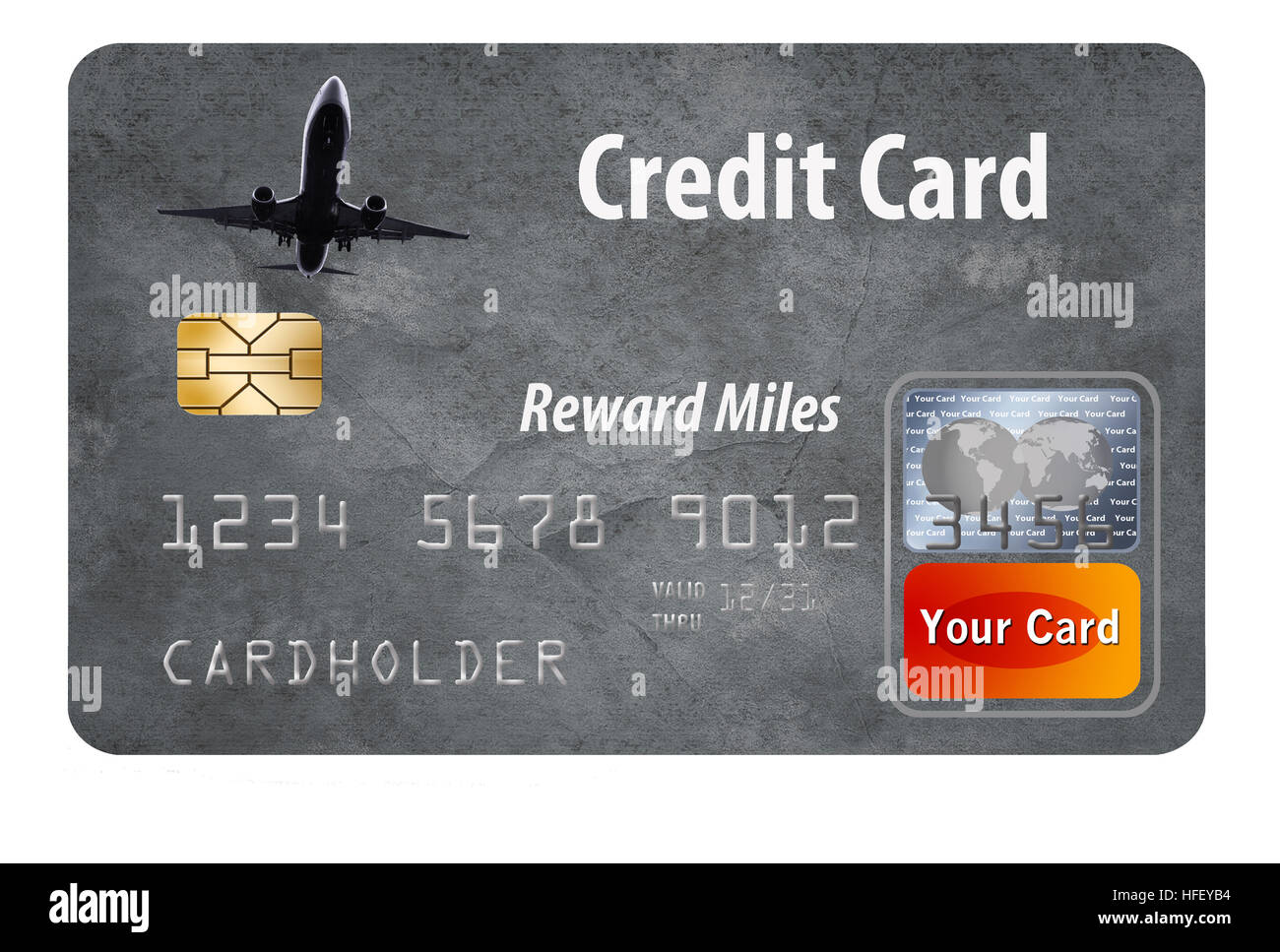 Air miles reward credit card isolated on white Stock Photo - Alamy