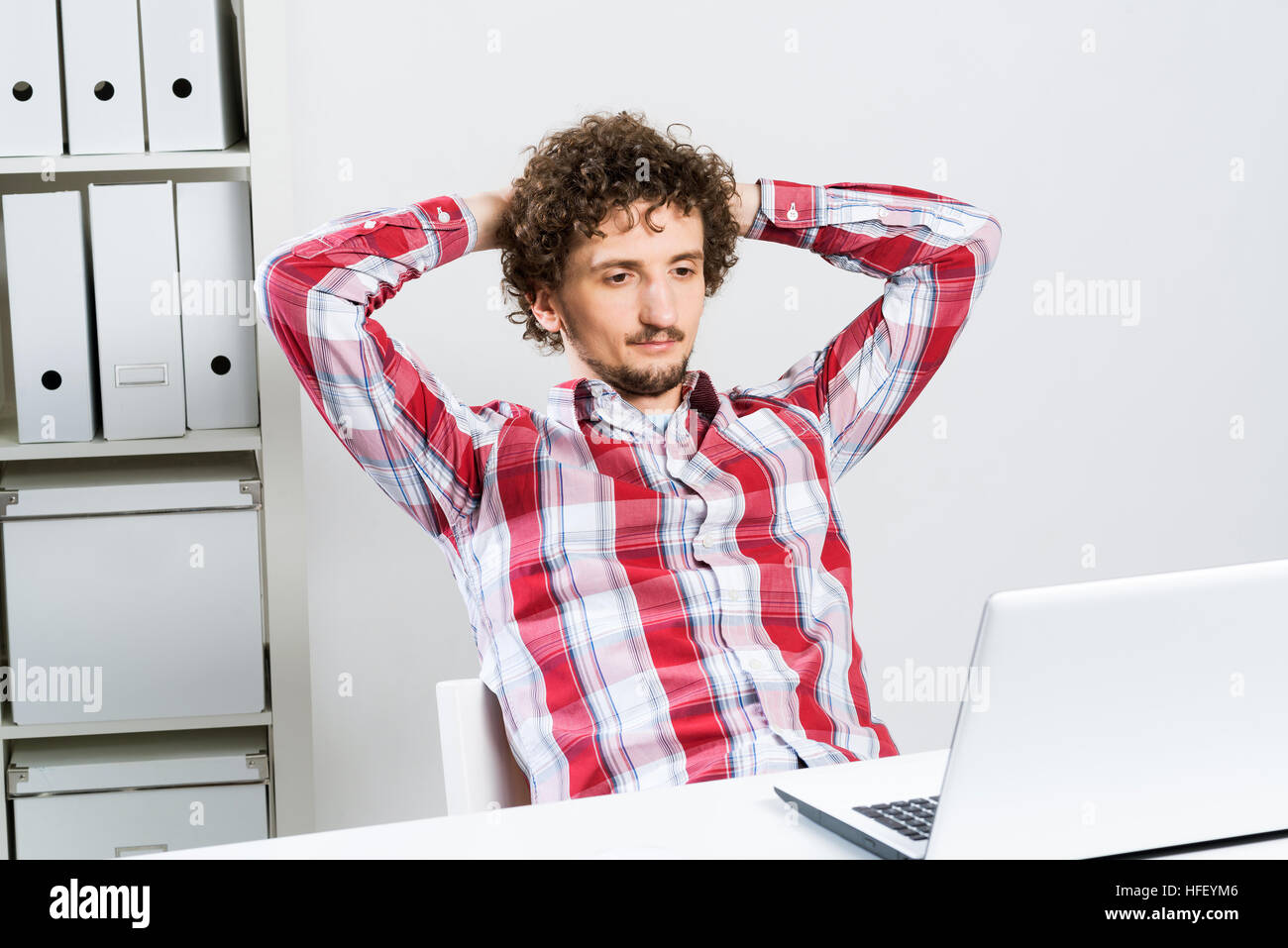 Man taking a break Stock Photo - Alamy