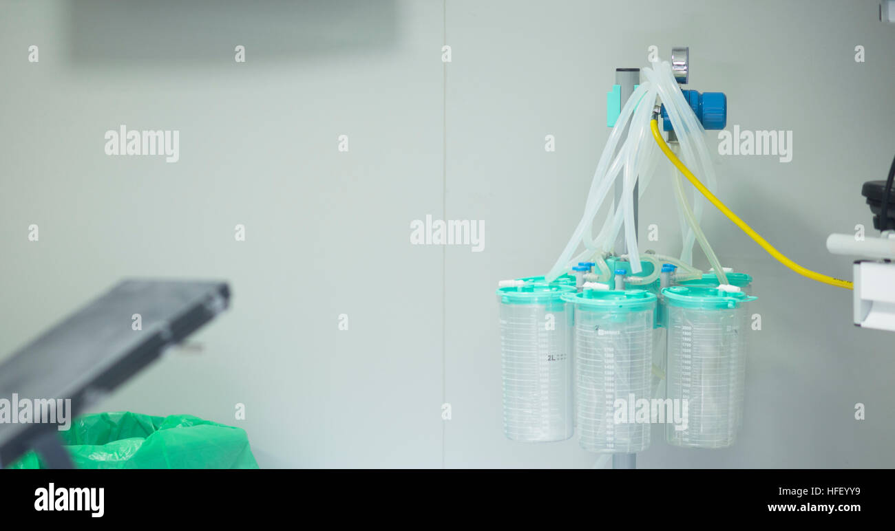 Hospital surgery medical drip in emergency room operating theater in ...