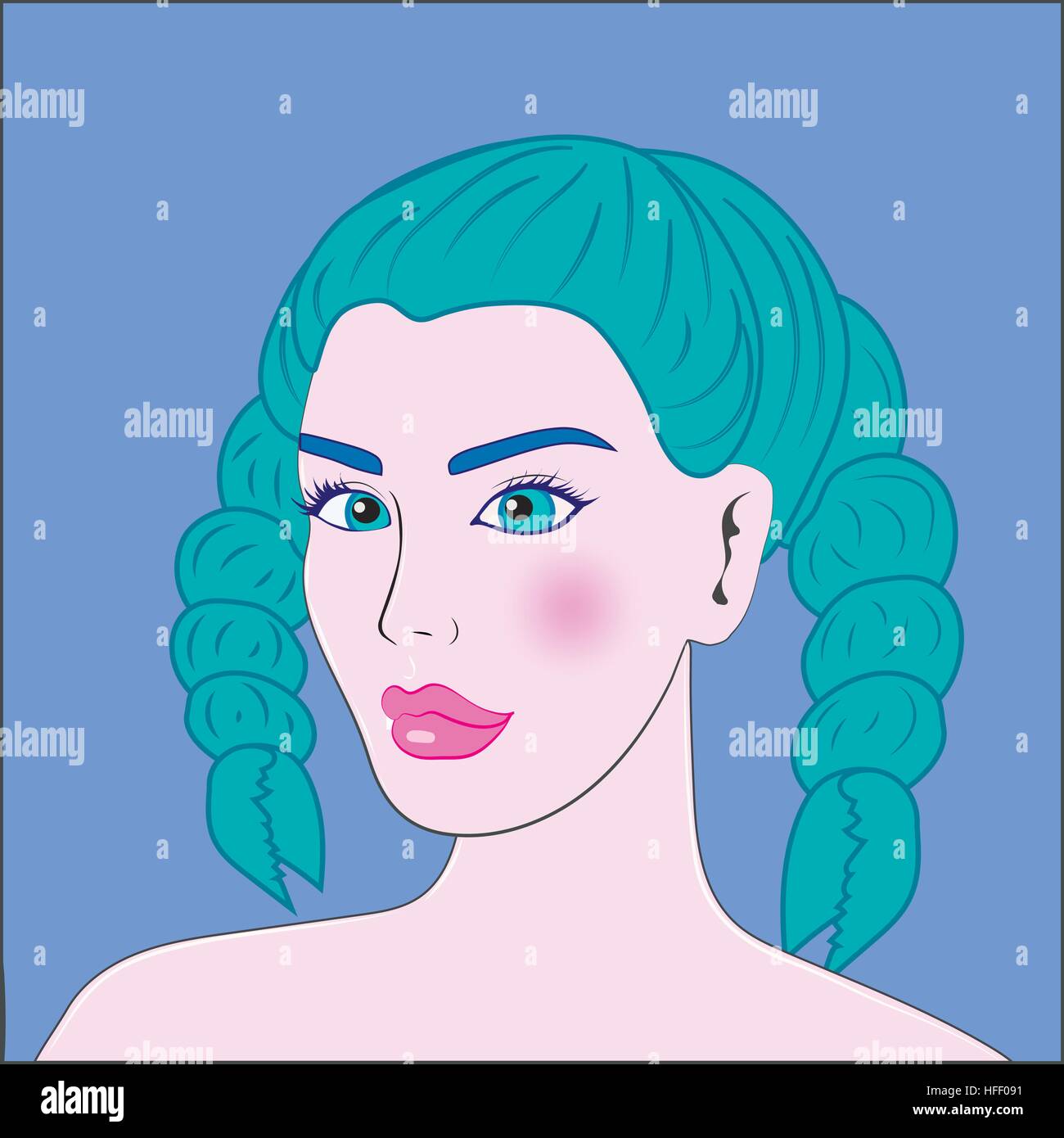 Cancer Beautiful Girl Portrait Stock Vector Image And Art Alamy