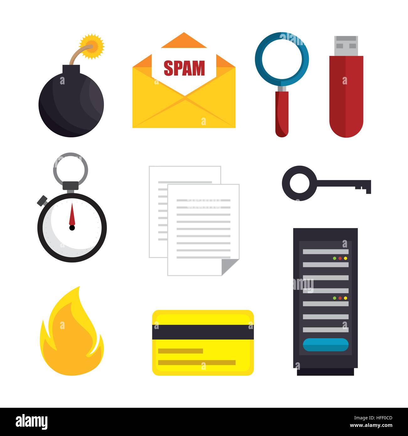 system threats concept icons vector illustration design Stock Vector ...