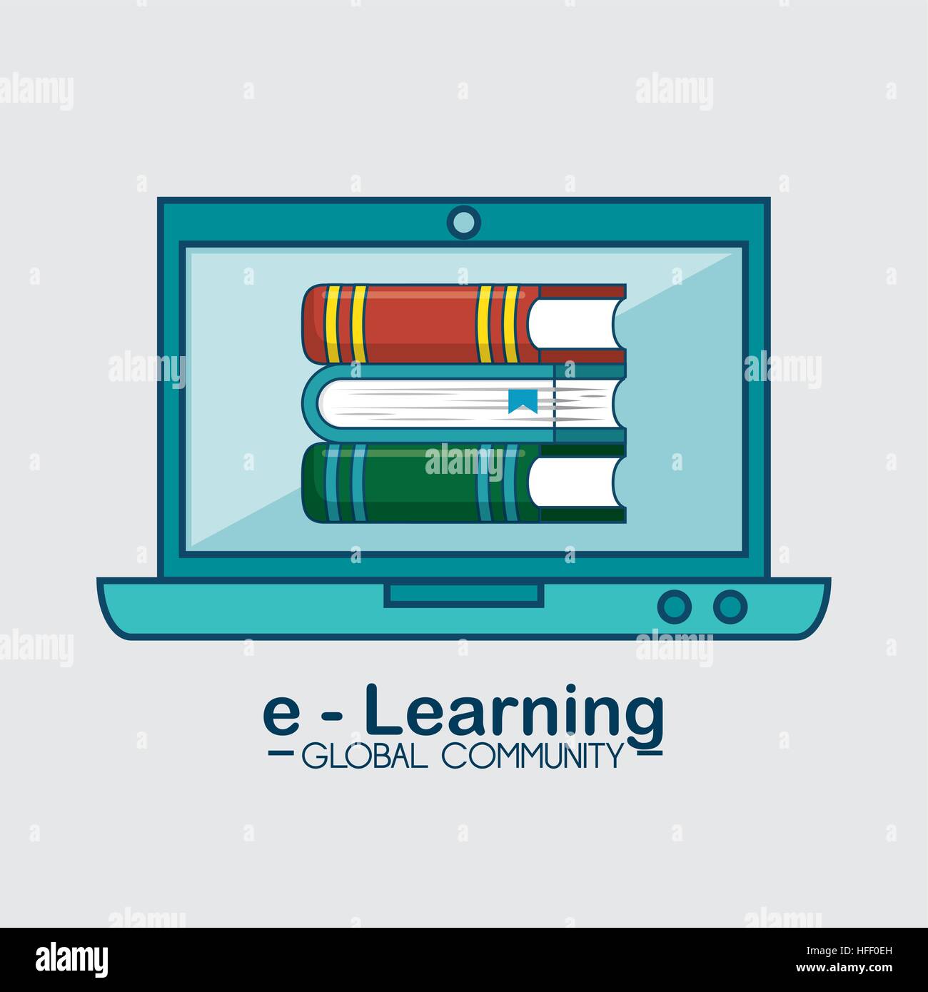 e-learning global community concept vector illustration design Stock ...