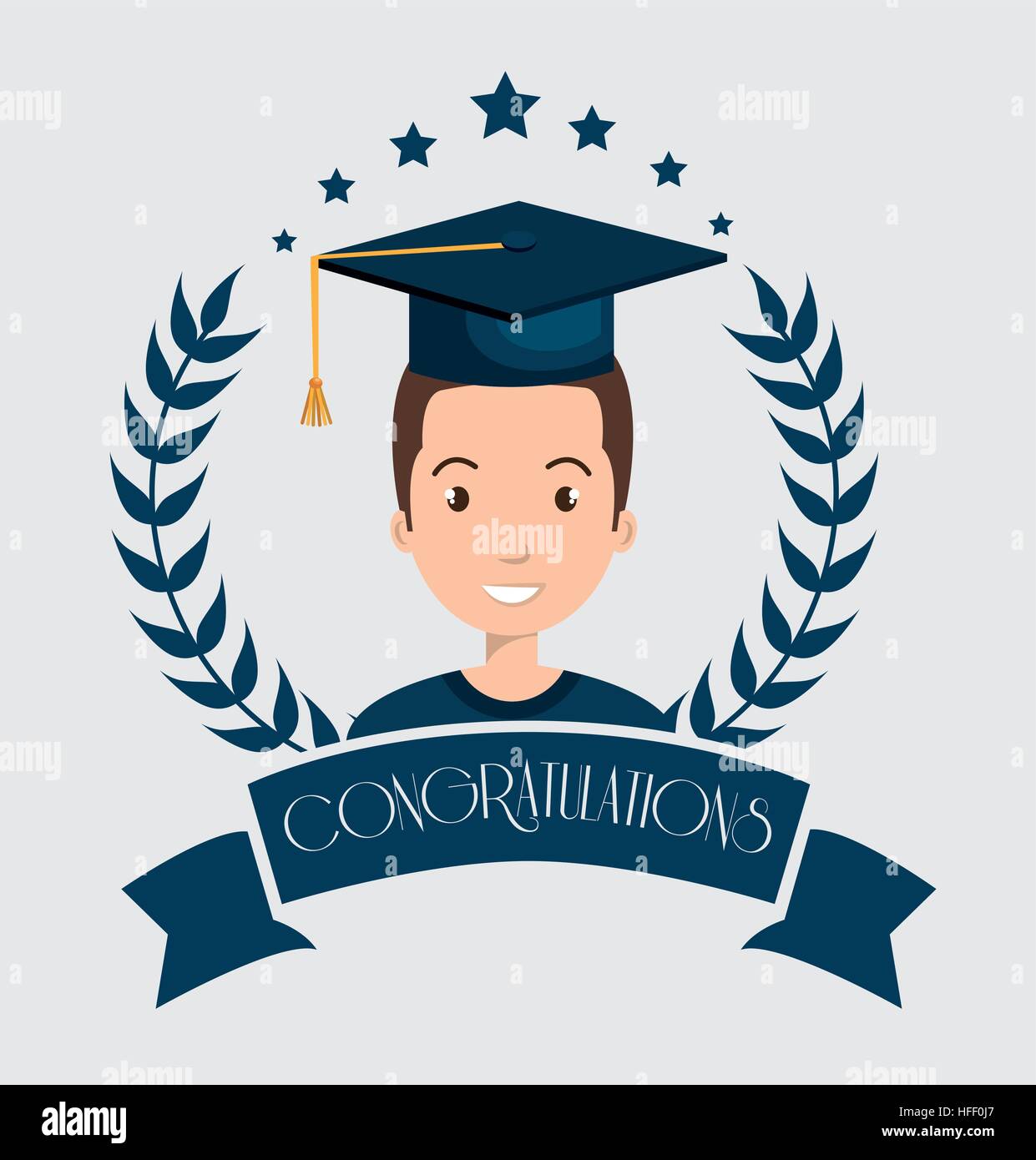 graduation card isolated icon vector illustration design Stock Vector ...