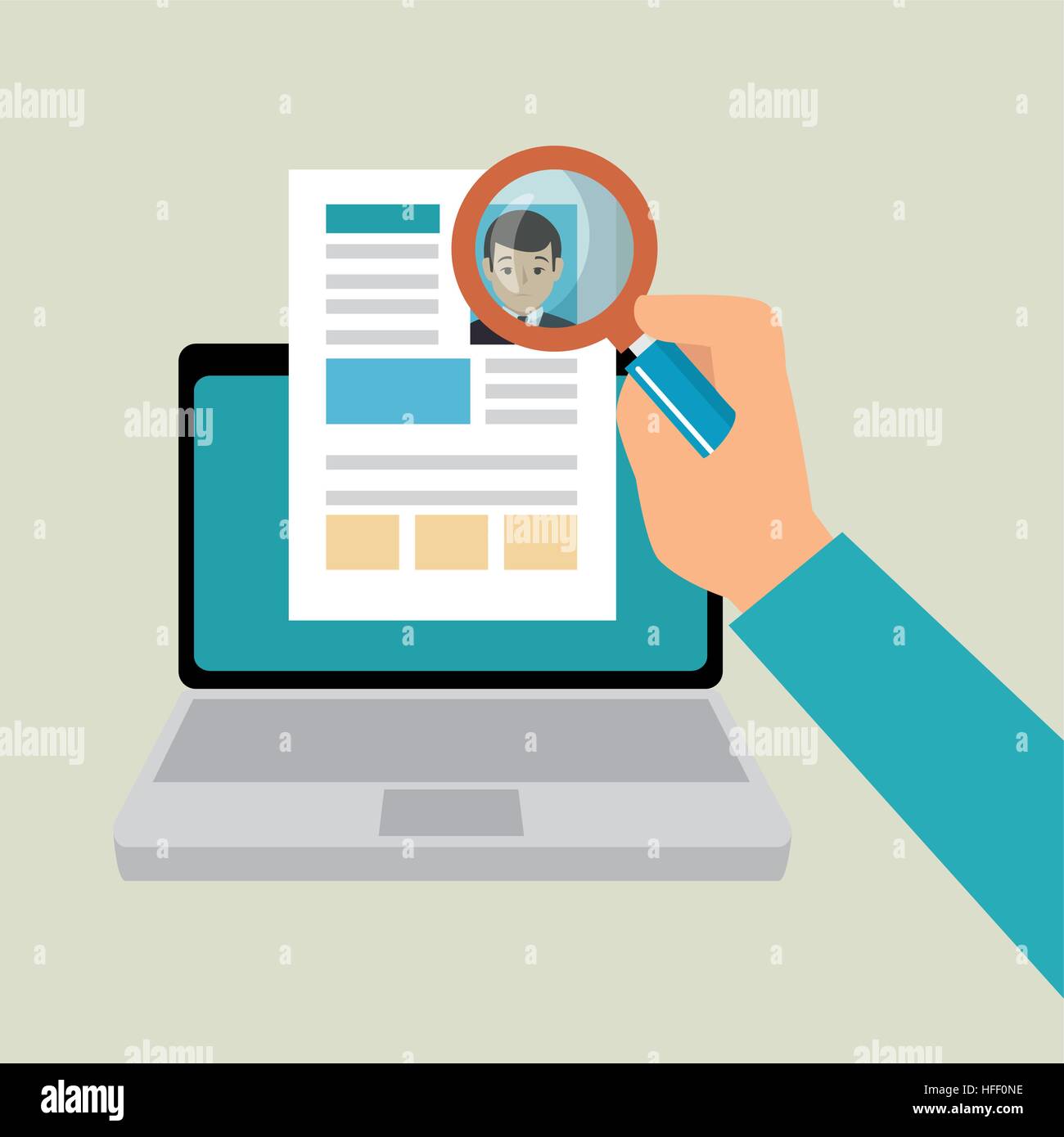 recruitment process concept icon vector illustration design Stock ...