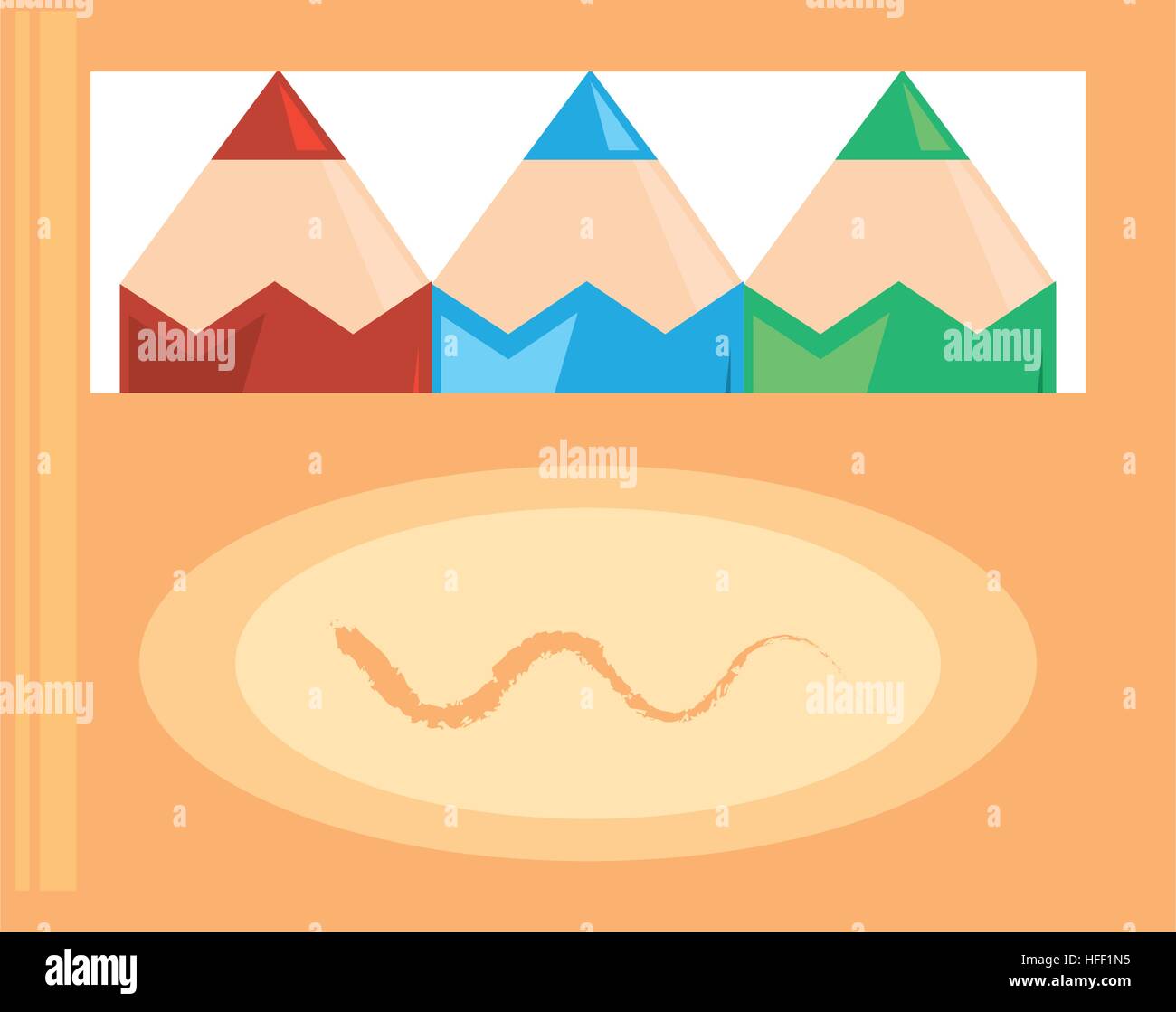 cartoon colors box accessories school painting Stock Vector Image & Art ...