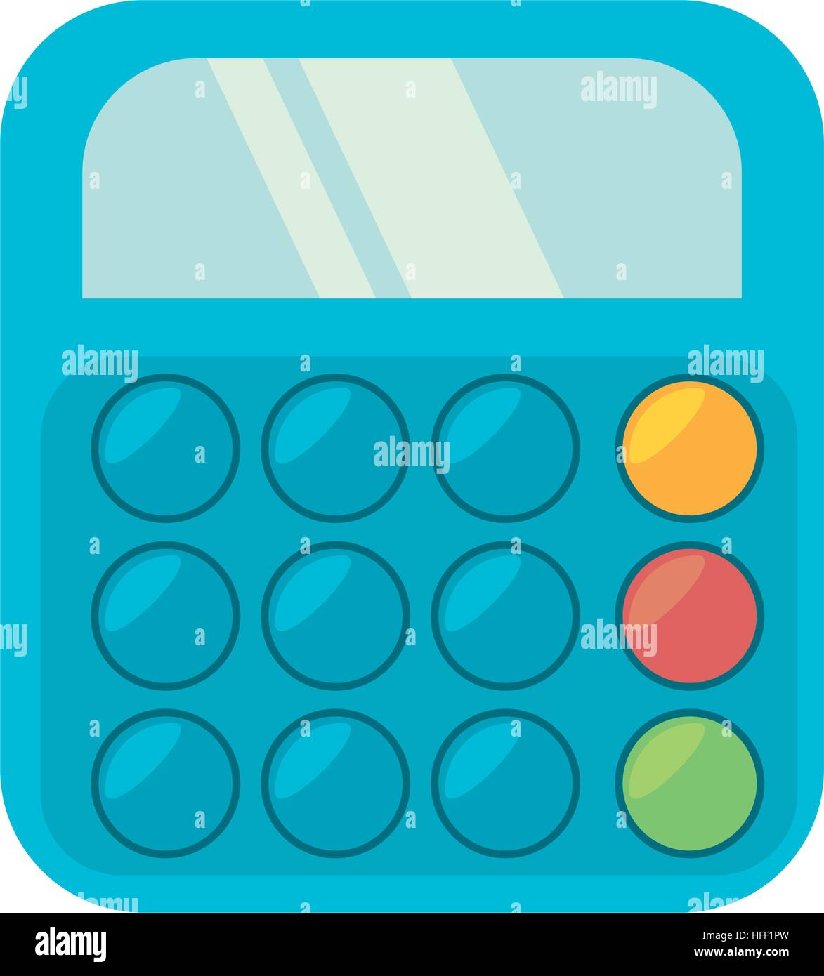 Blue calculator pencil eraser Stock Vector Images - Alamy