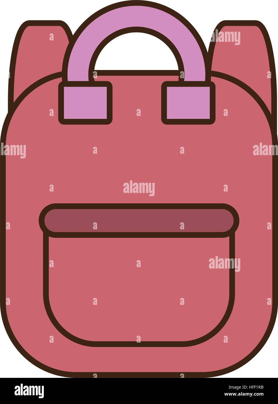 drawing pink bag school pupil Stock Vector Image & Art - Alamy