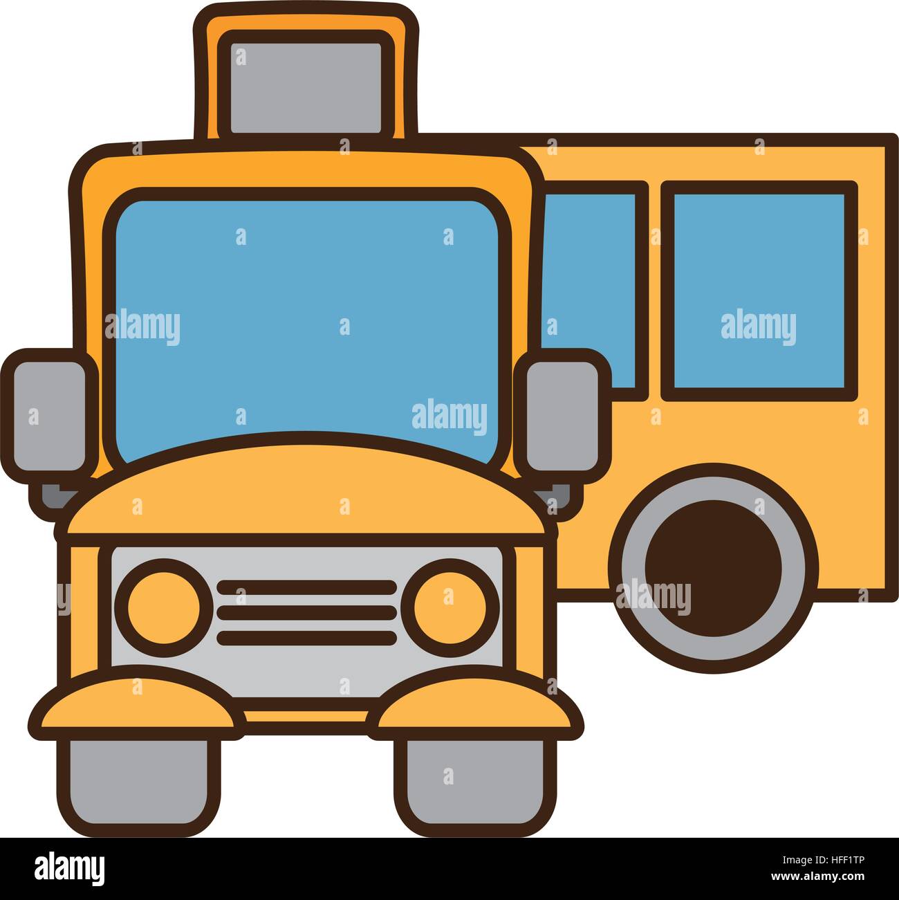Clipart illustration schoolbus hi-res stock photography and images - Alamy