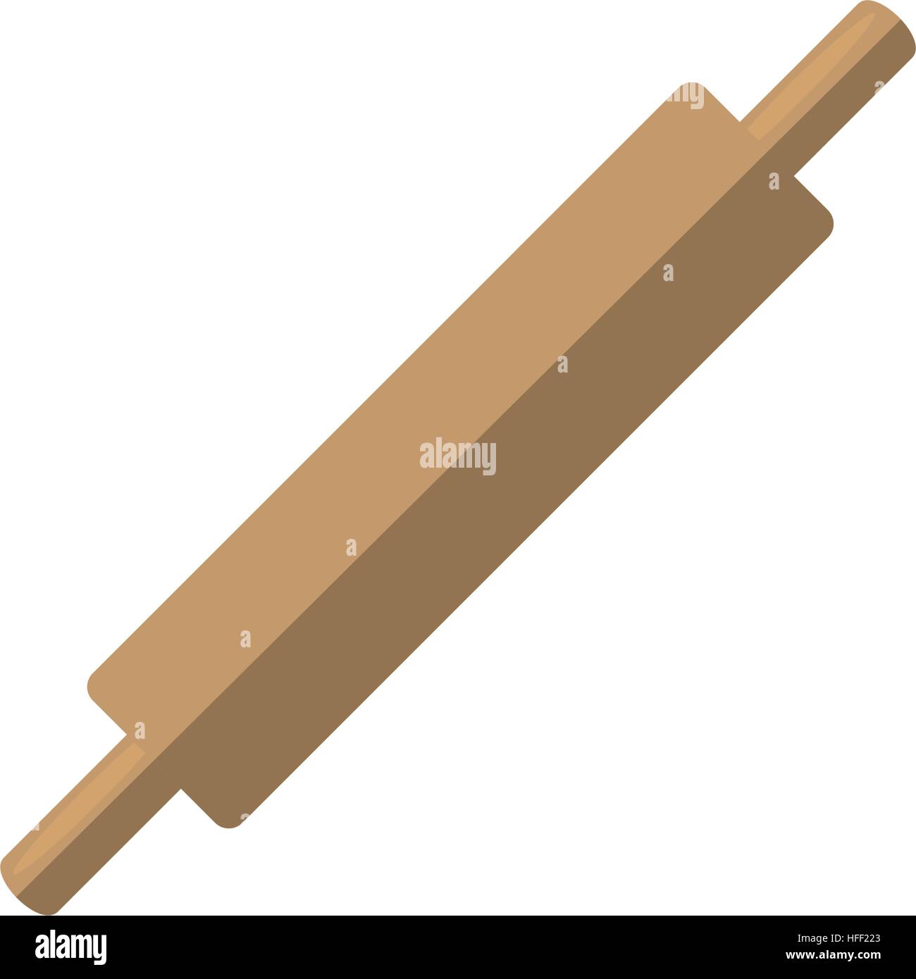 wooden roller kitchen and cooking utensils shadow Stock Vector Image ...