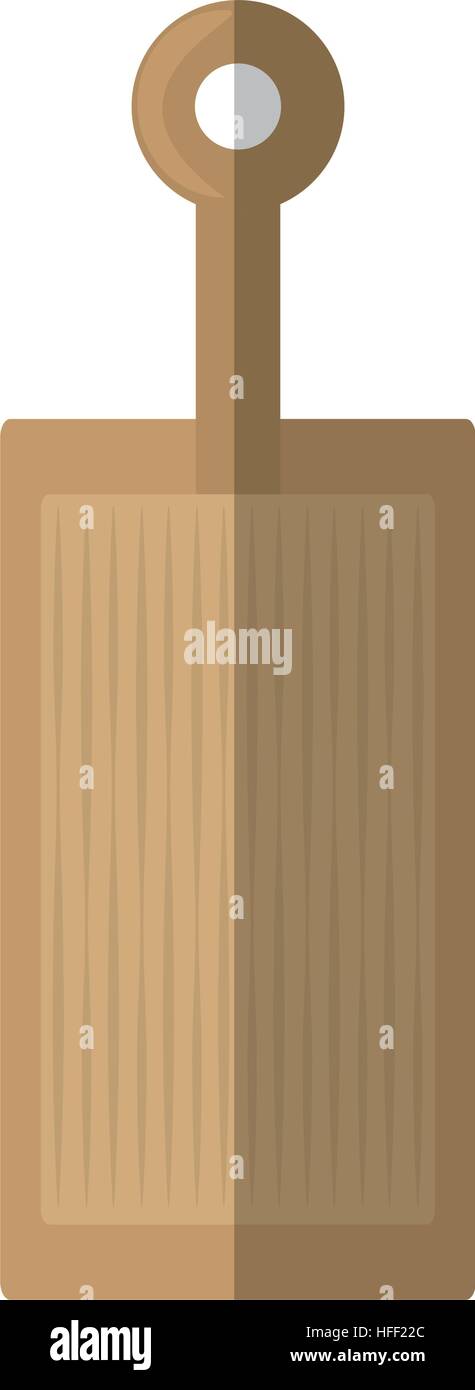 wooden cutting board kitchen and cooking utensils shadow Stock Vector ...