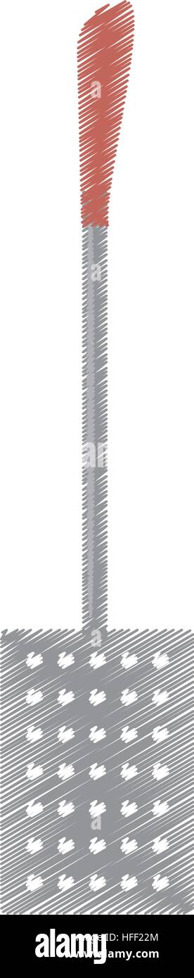 drawing grill spatula kitchen and cooking utensils Stock Vector Image ...