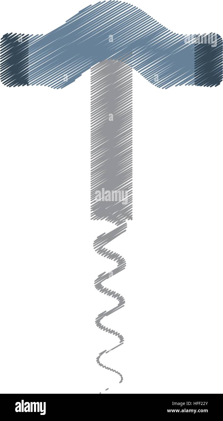 drawing corkscrew wooden handle utensils Stock Vector Image & Art - Alamy