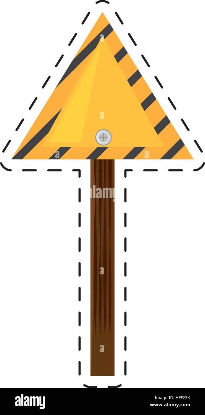 Empty triangular road sign Stock Vector Images - Alamy