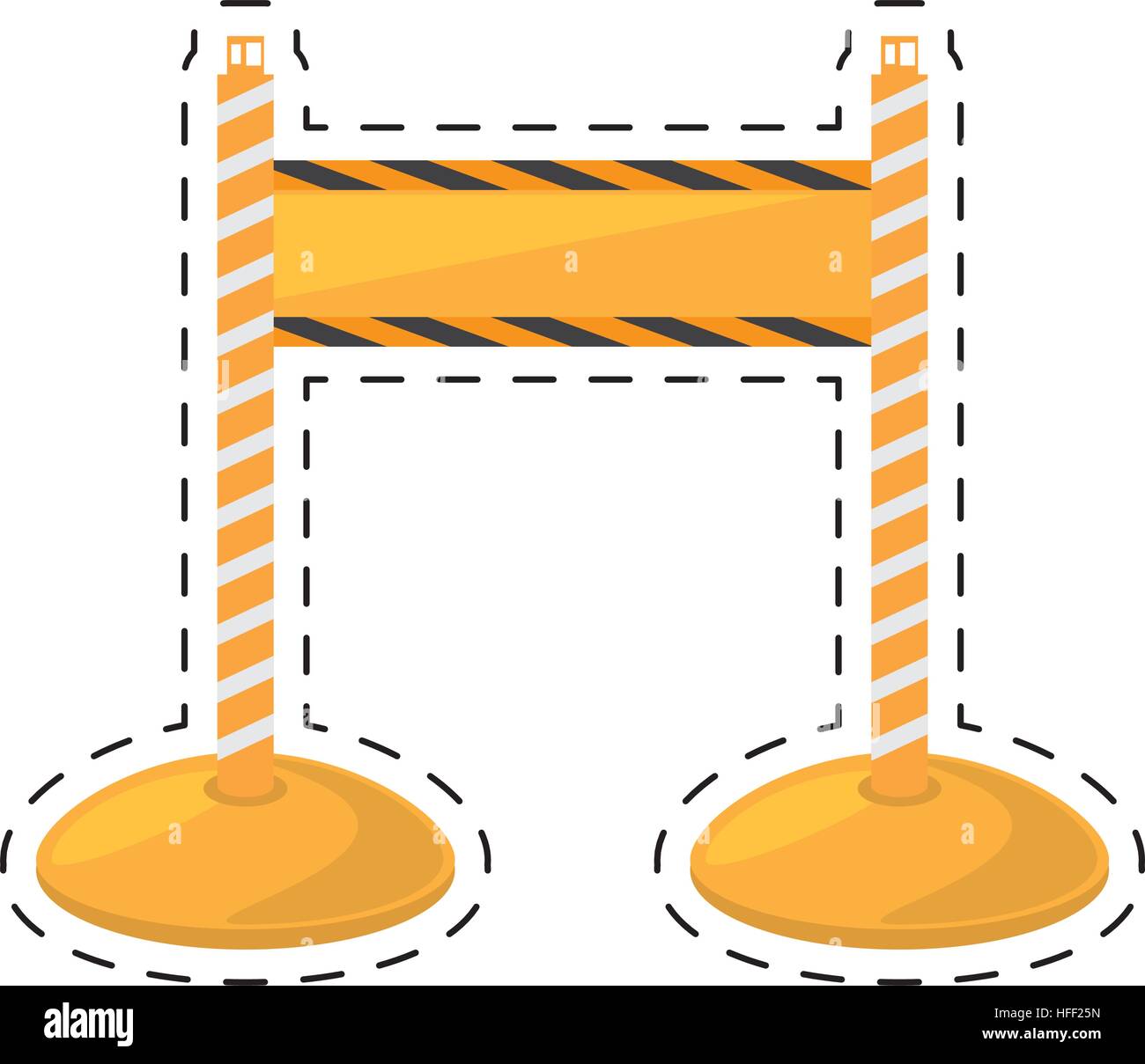 barrier warning fence caution cut line Stock Vector Image & Art - Alamy