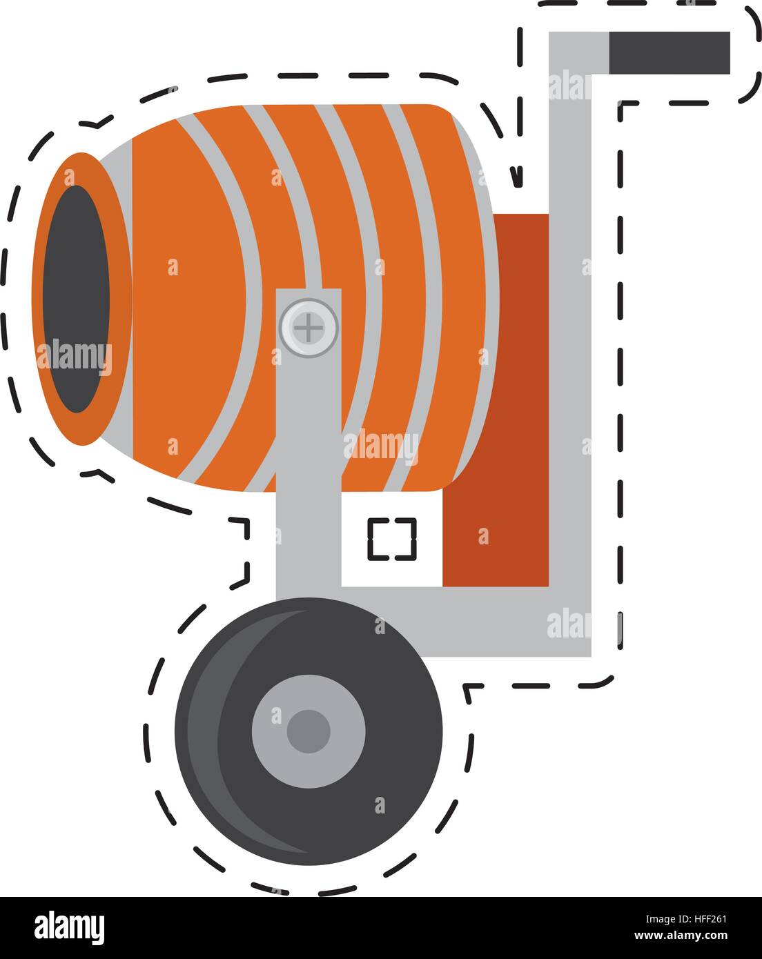 Old cement mixer Stock Vector Images - Alamy