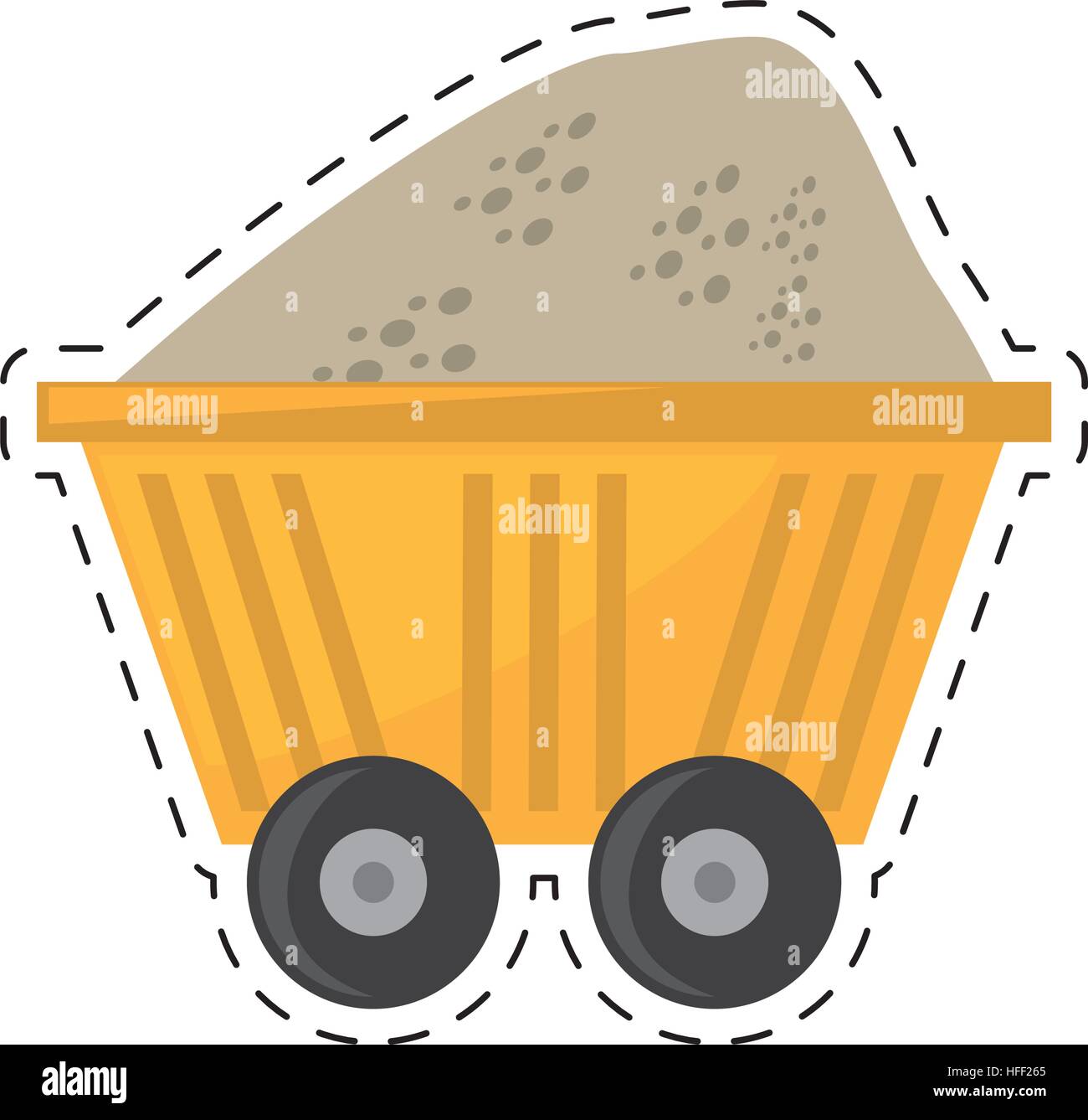cart train mining full mineral cut line Stock Vector Image & Art - Alamy