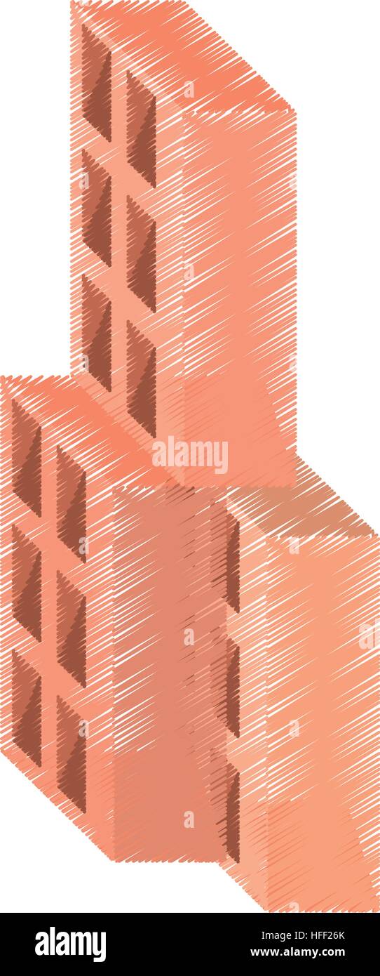 drawing blocks brick construction tool Stock Vector Image & Art - Alamy