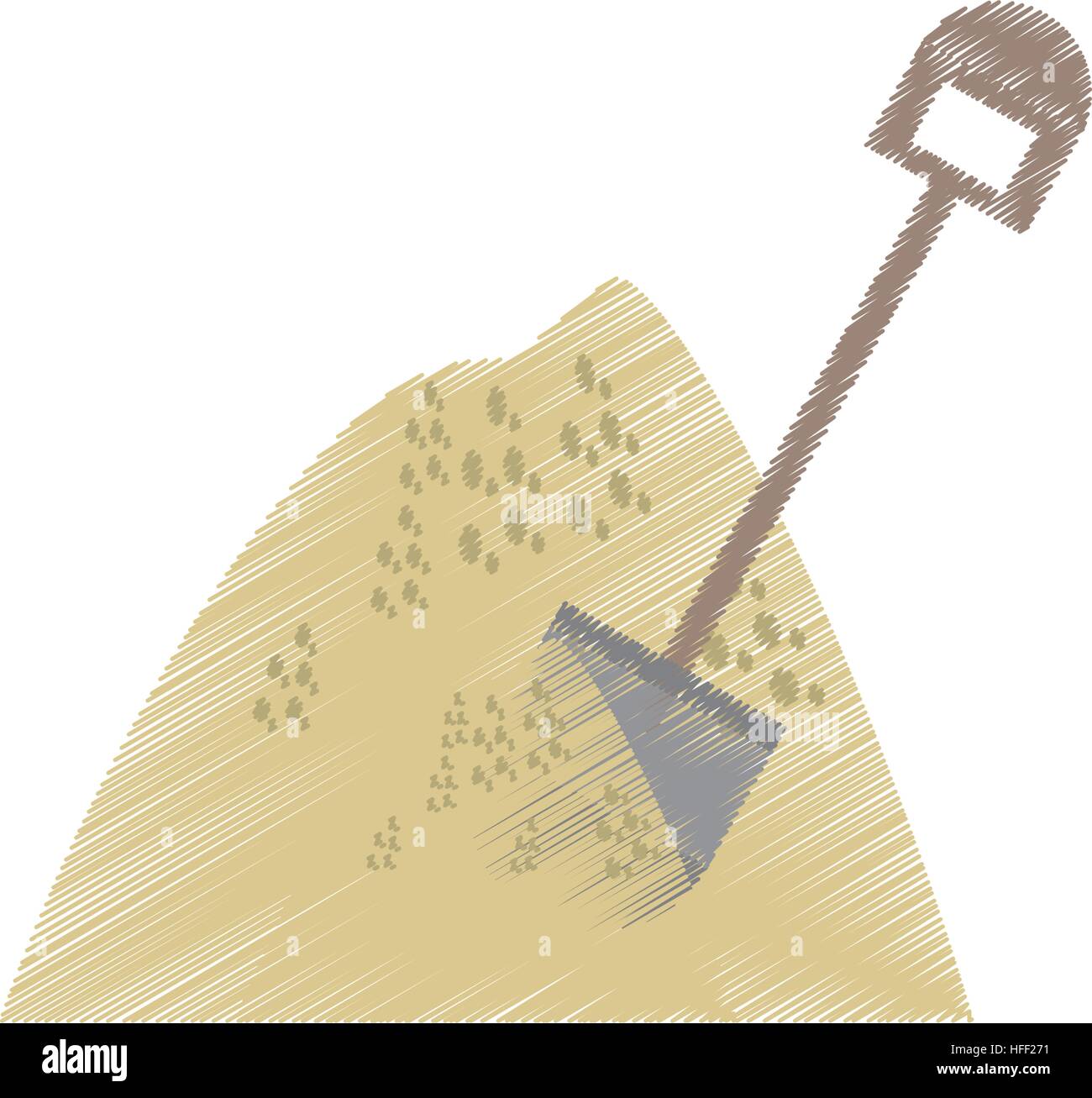 drawing mining mineral sand pile shovel Stock Vector Image & Art - Alamy
