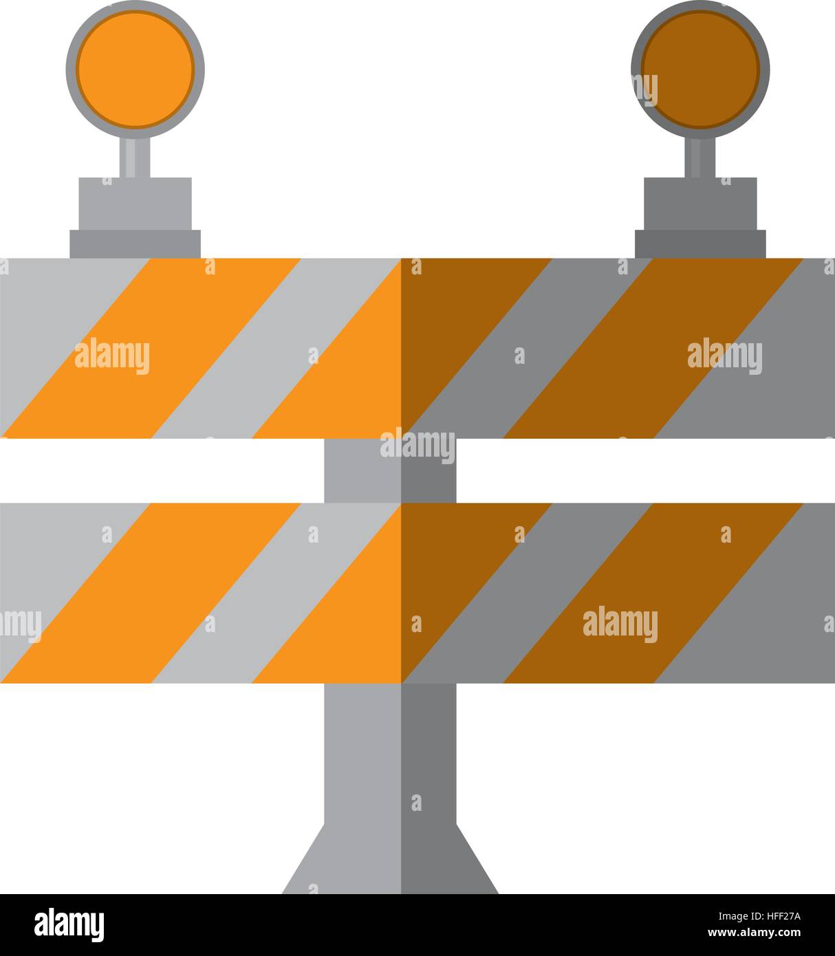 cartoon road barrier stop warning light Stock Vector Image & Art - Alamy