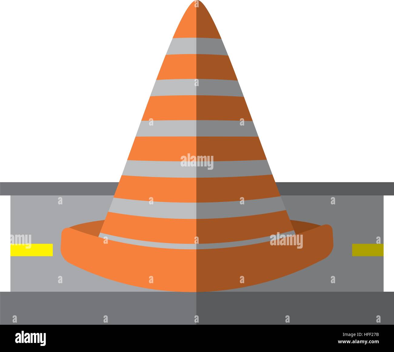 Cartoon road cone caution sign hi-res stock photography and images - Alamy
