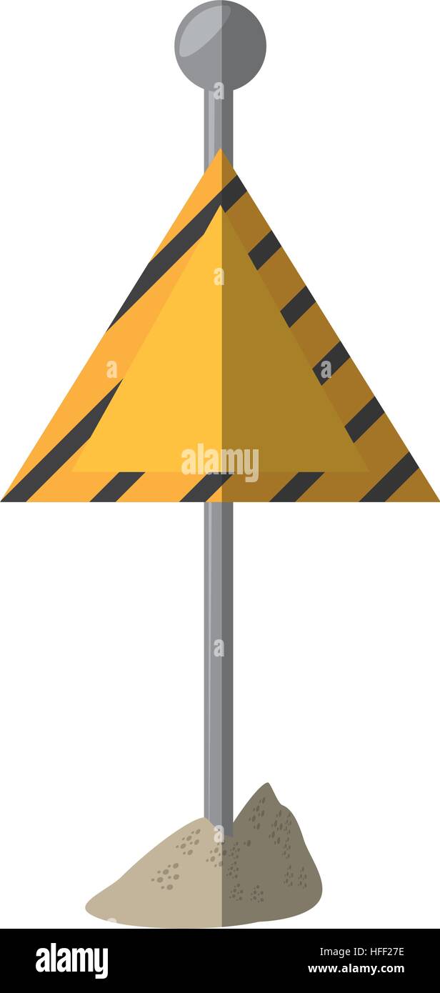 cartoon sign road caution triangle Stock Vector Image & Art - Alamy