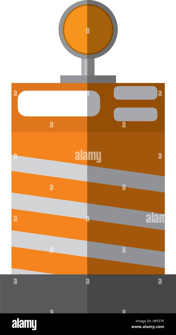 cartoon barrier block construction light alert Stock Vector Image & Art ...