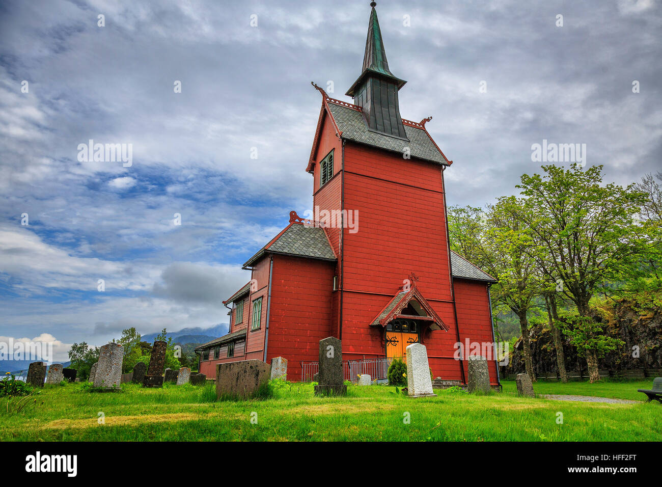 Norway red church hi-res stock photography and images - Alamy