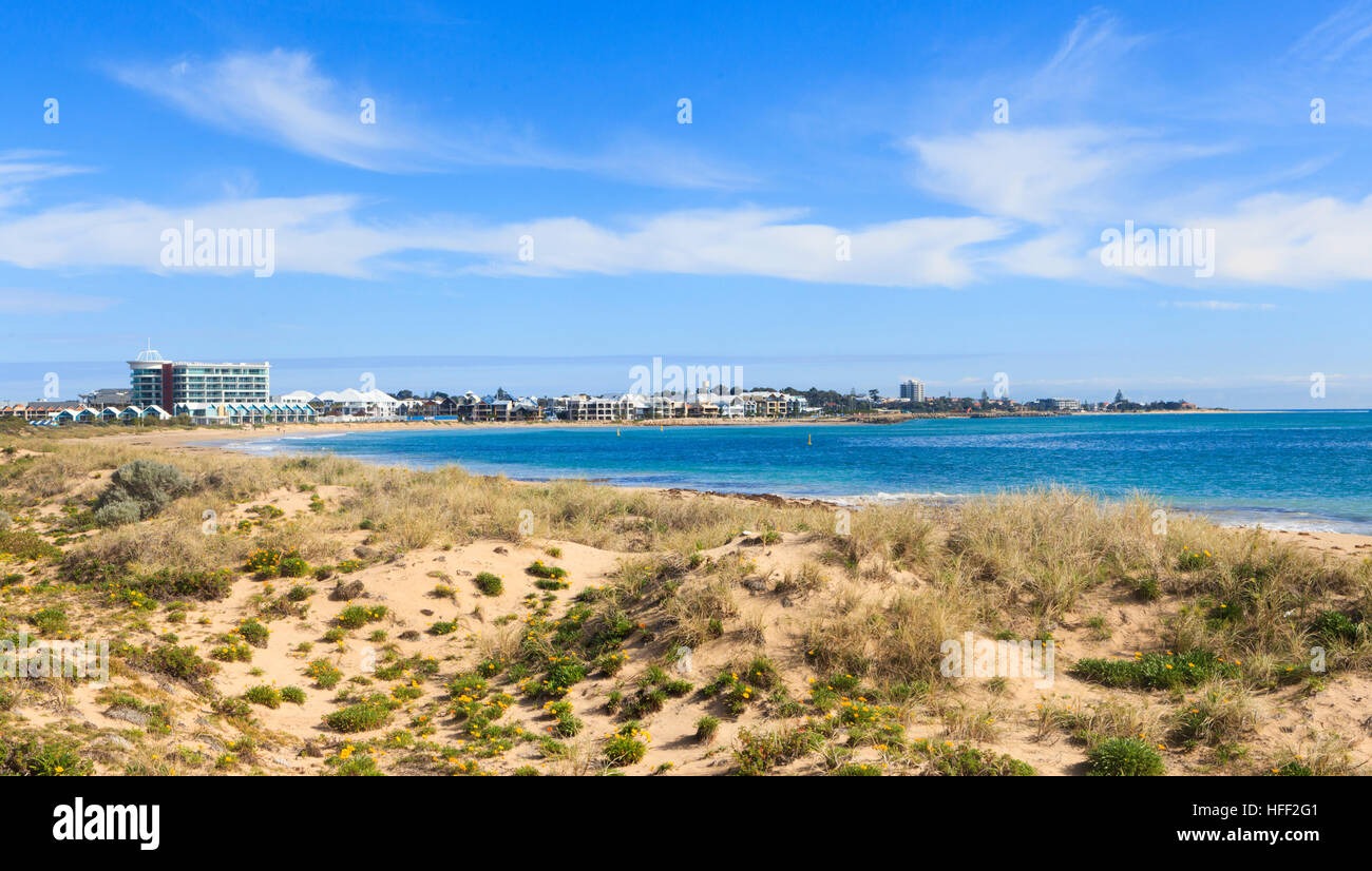 Mandurah. Looking down the beach towards Seashells Mandurah Resort ...