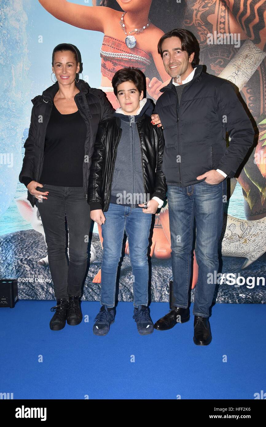 Samantha De Grenet with Luca Barbato and son attending the Italian ...