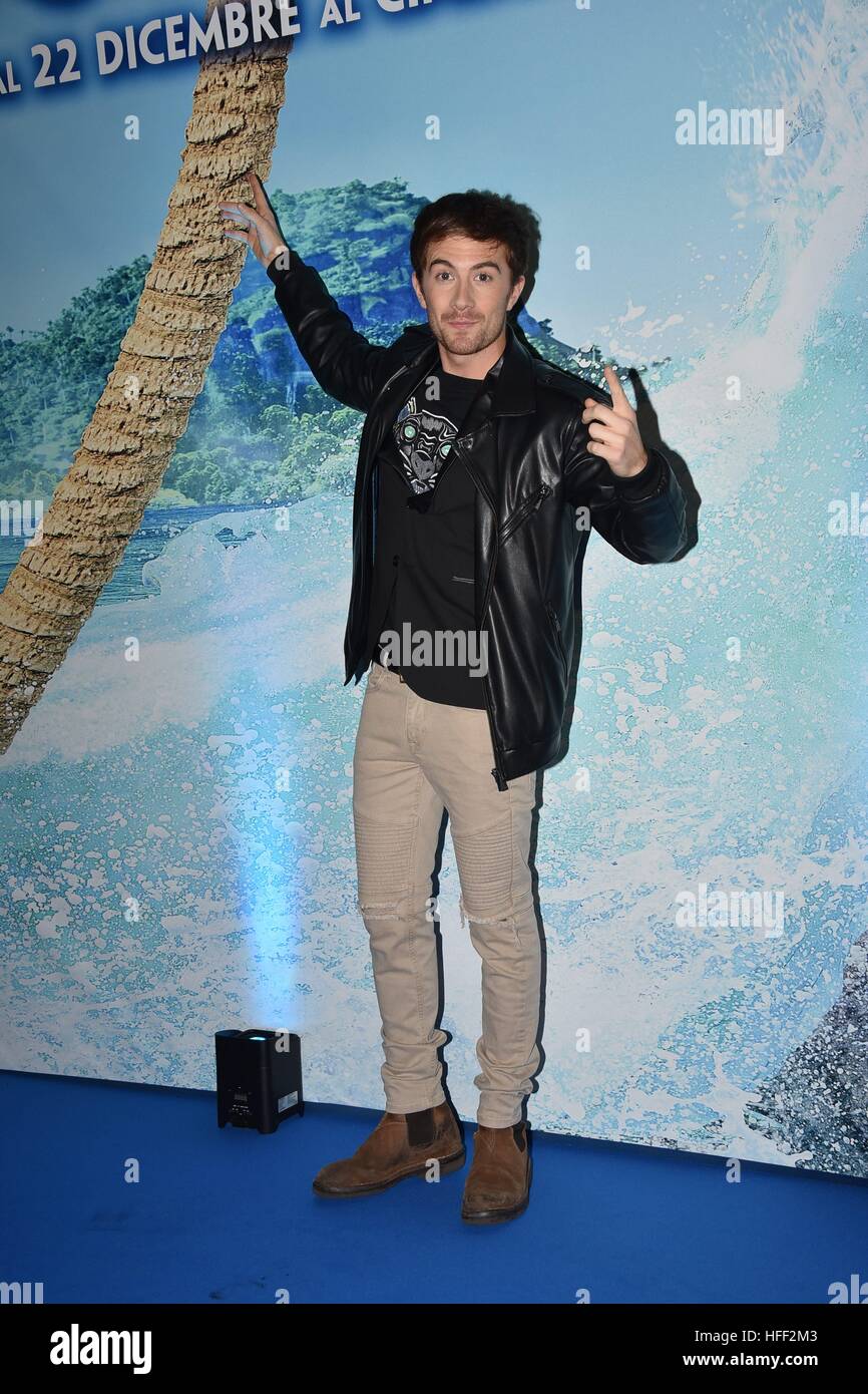 Francesco Sole attending the Italian premiere of Disney's 'Oceania,' at ...
