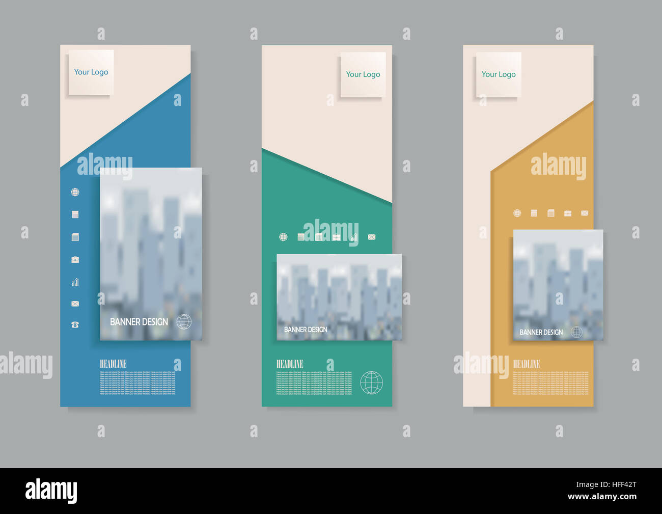 A set of original banners Stock Photo - Alamy