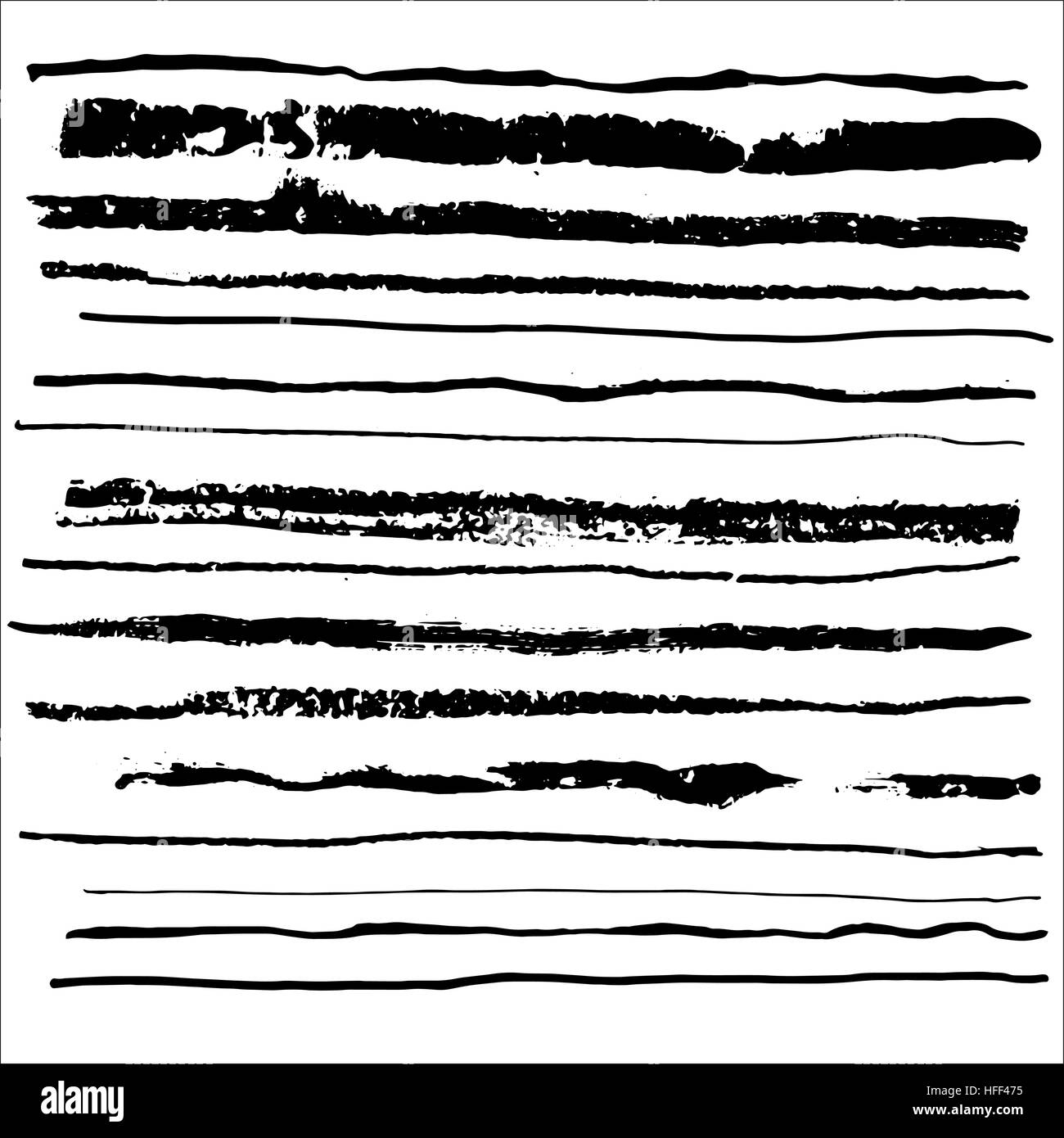 Hand drawn lines vector Black and White Stock Photos & Images - Alamy