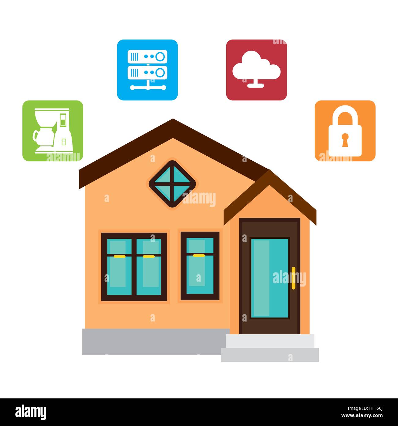 smart home technology icon vector illustration design Stock Vector ...
