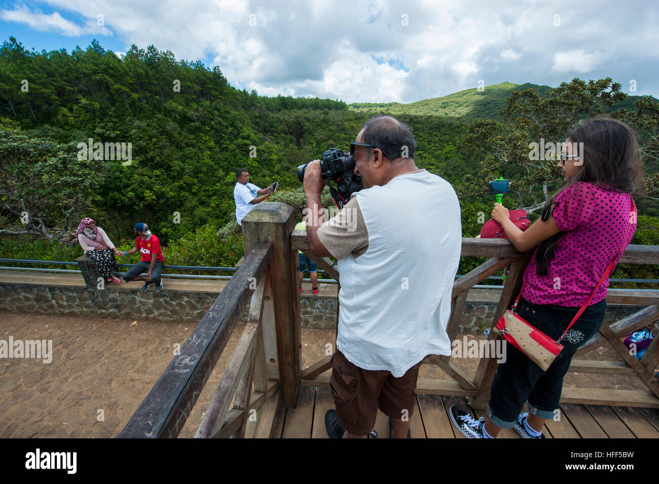Alexandra Falls view point in Black River Gorges National Park ...