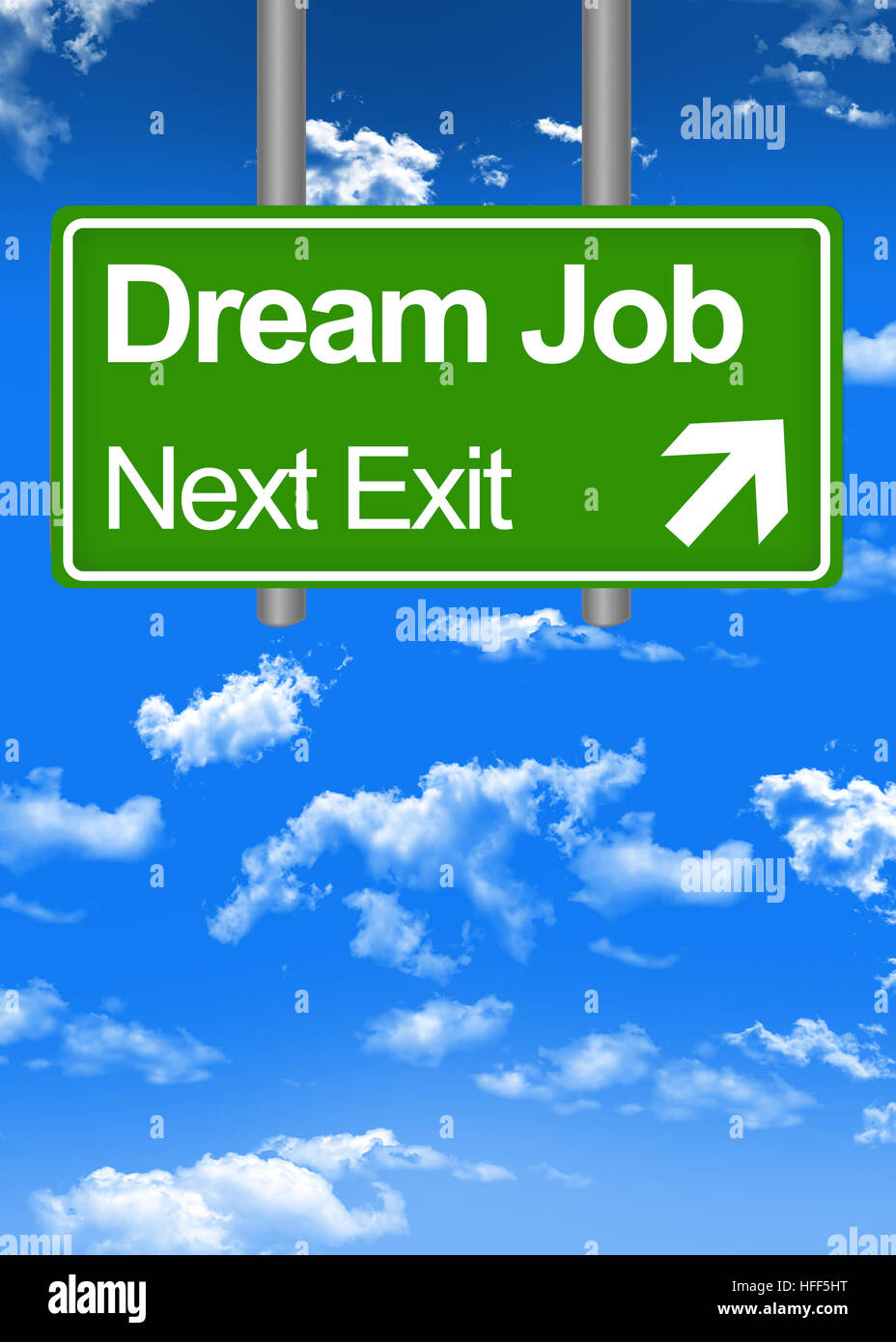 Dream job road sign concept Stock Photo - Alamy
