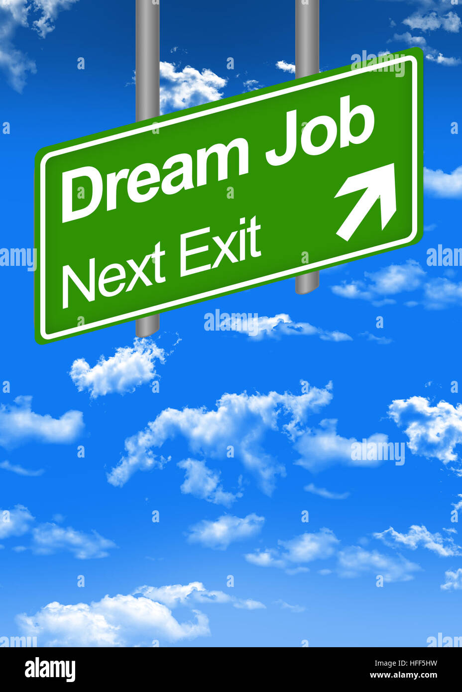 Dream job road sign concept Stock Photo - Alamy