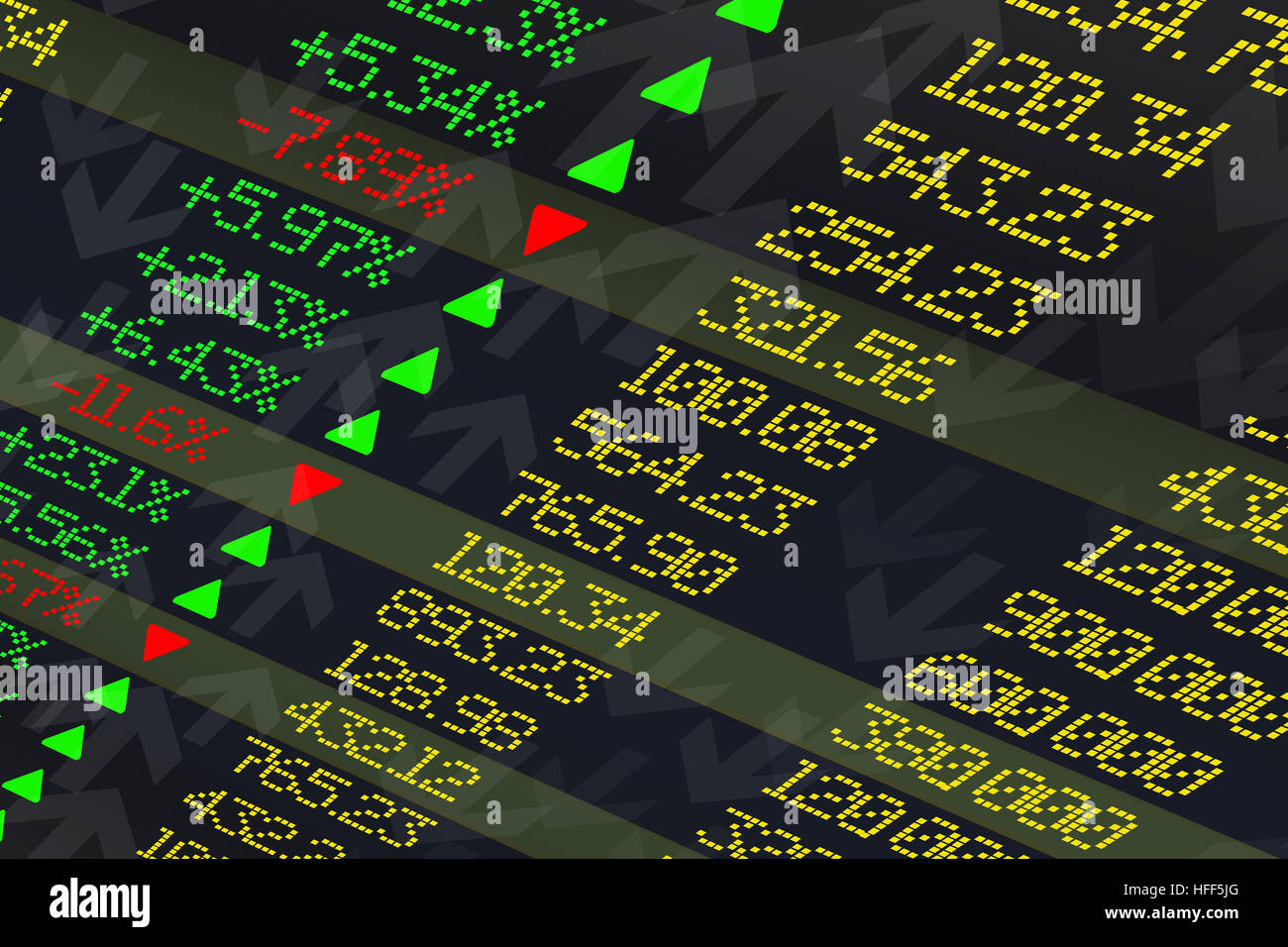 High resolution stock exchange evolution panel Stock Photo - Alamy