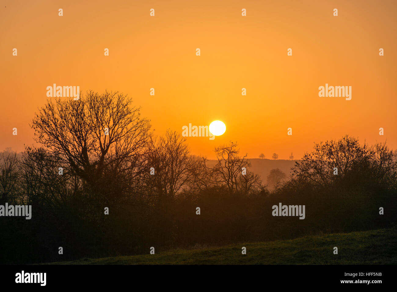 Beautiful sunset landscape warm winter hi-res stock photography and ...