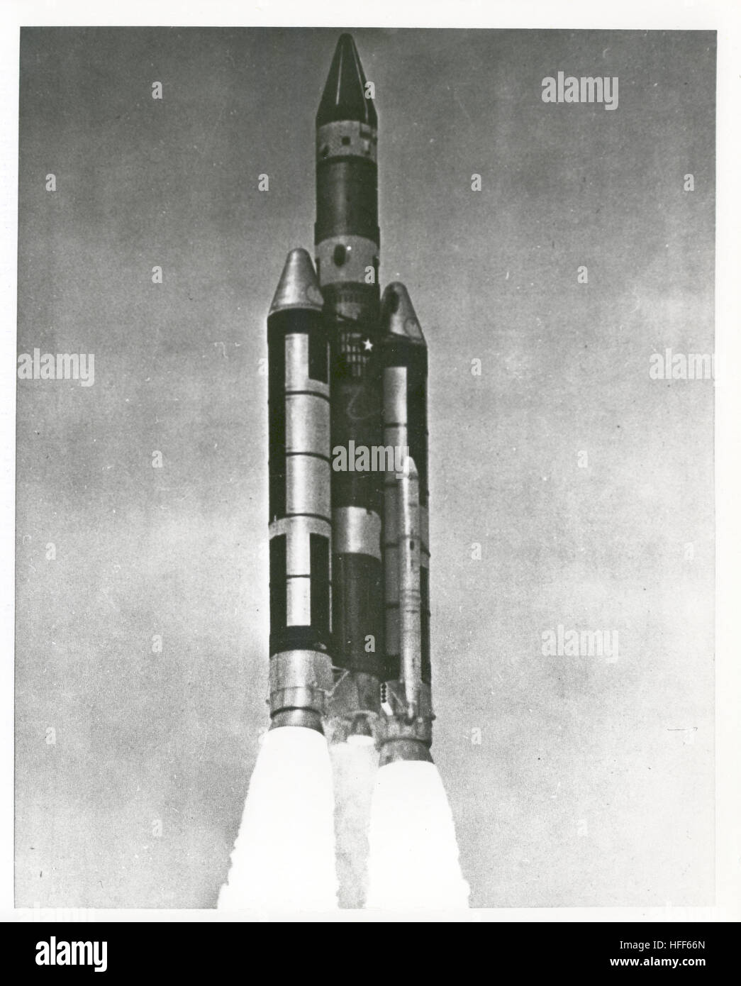 The Titan III-C rocket is launched from a site as part of a NASA ...