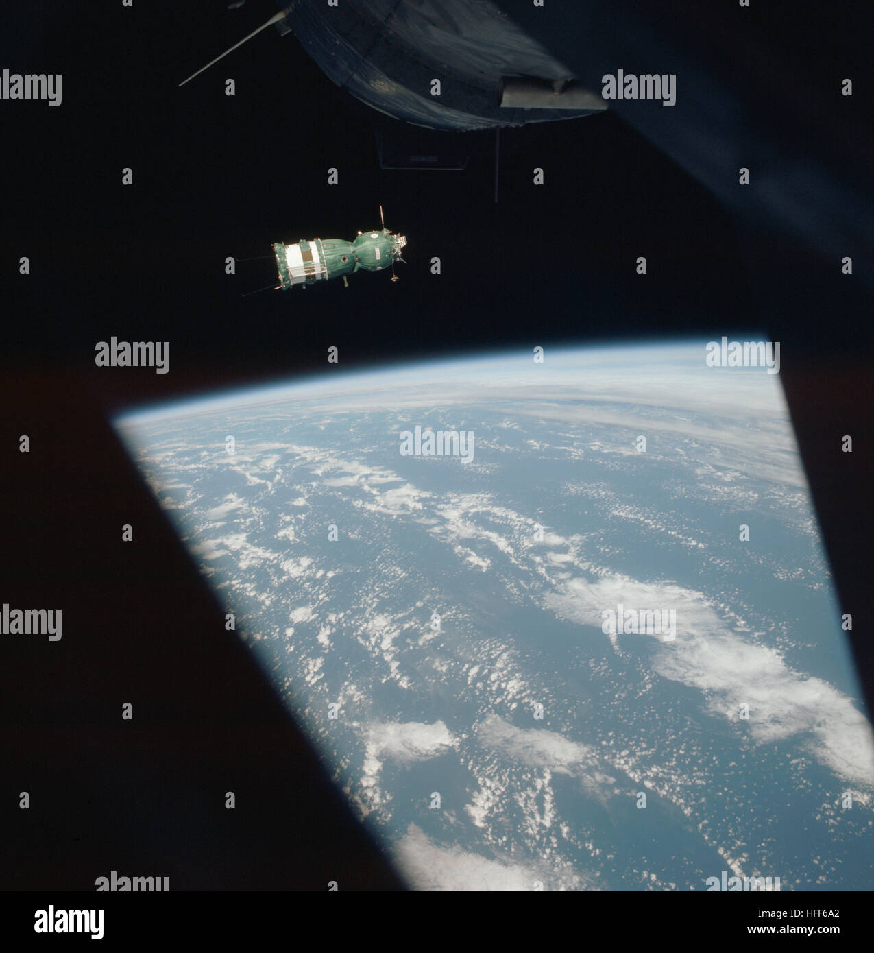 The Soyuz spacecraft, seen in orbit, is an integral part of space ...