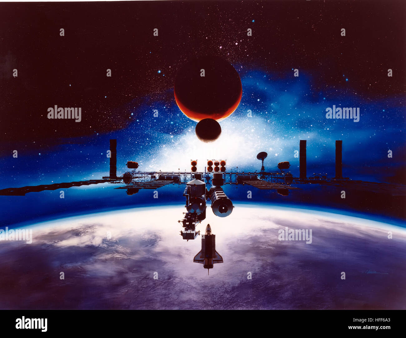 Artist's Conception of Space Station Freedom 2003-00092 Stock Photo - Alamy