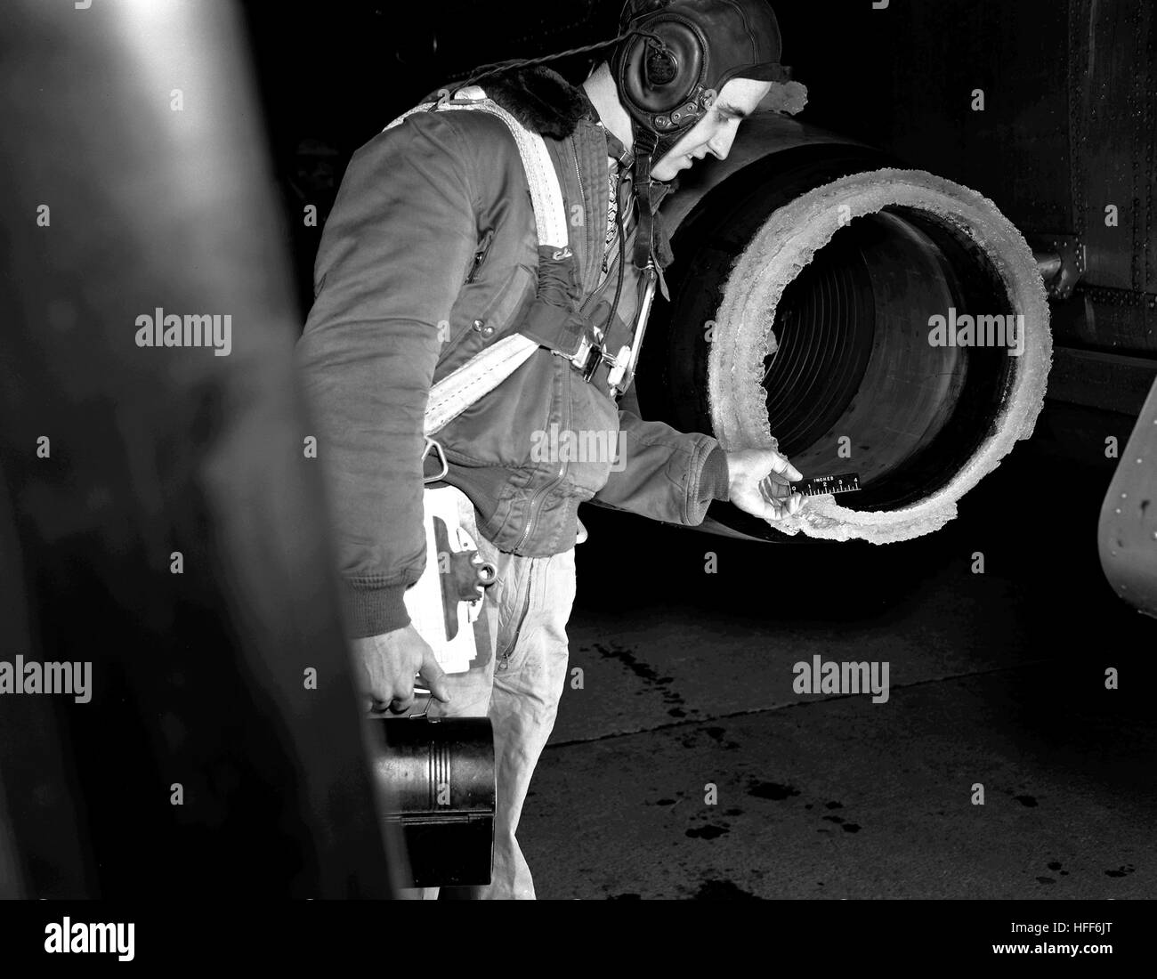 Ice accumulation on the J-34 engine during testing was a significant ...