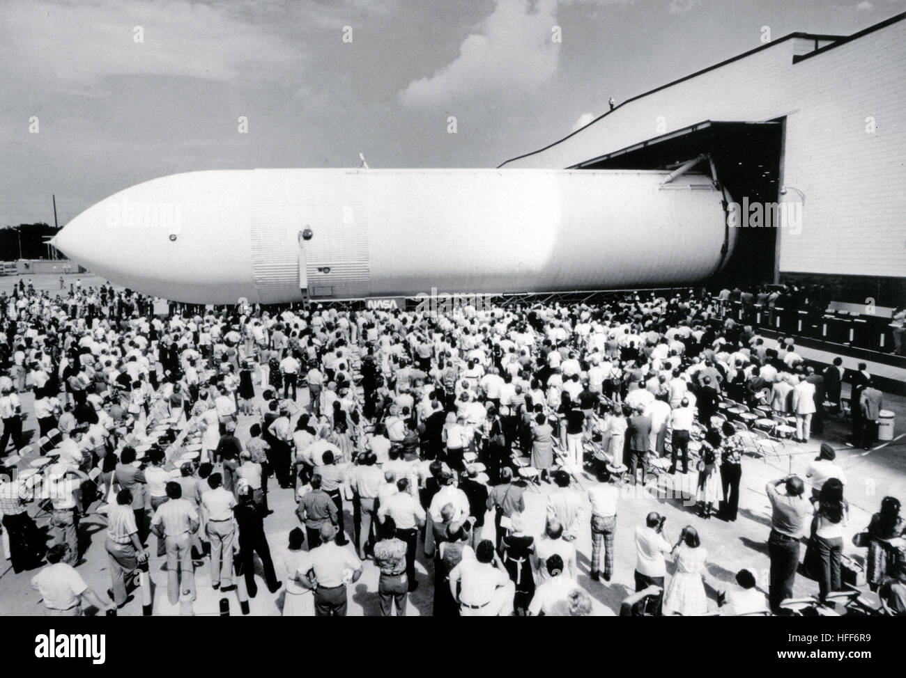 The External Tank (ET) rollout at the Michaud Assembly Facility in 1977 ...