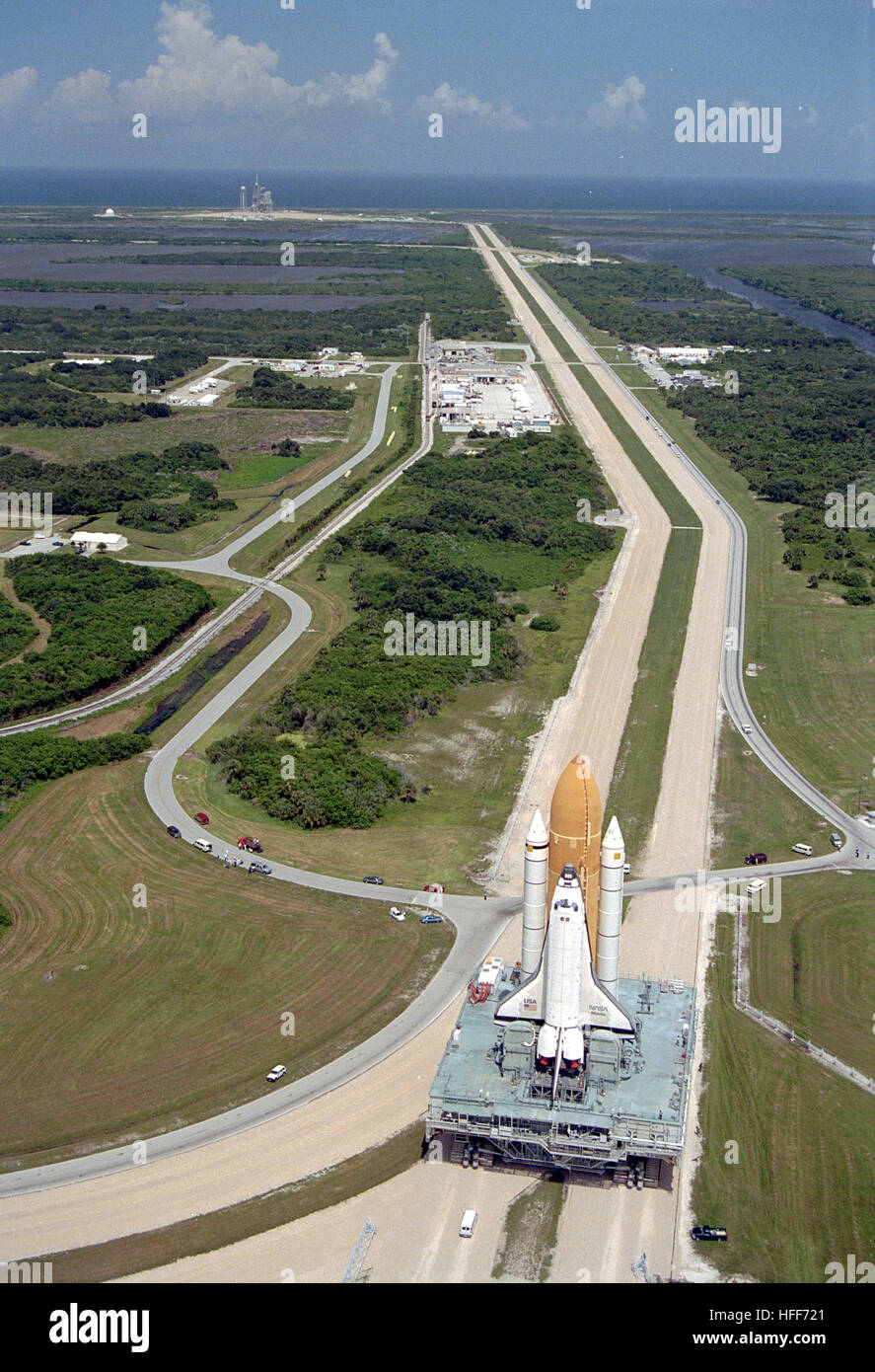 The STS-79 mission rollout features the space shuttle Atlantis being ...
