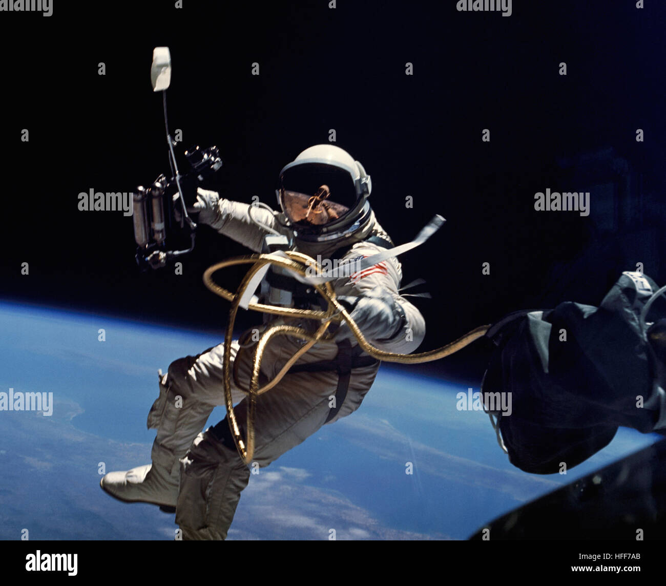 Astronaut Ed White became the first American to conduct a spacewalk ...