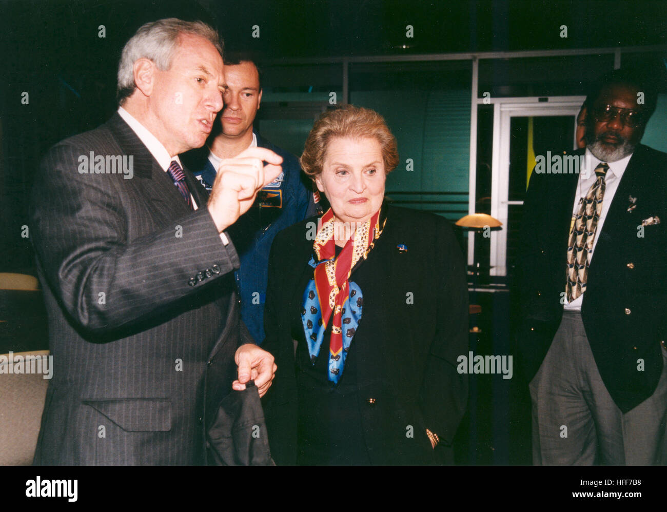 Madeleine Albright, U.S. Secretary of State, and Daniel Goldin, NASA ...