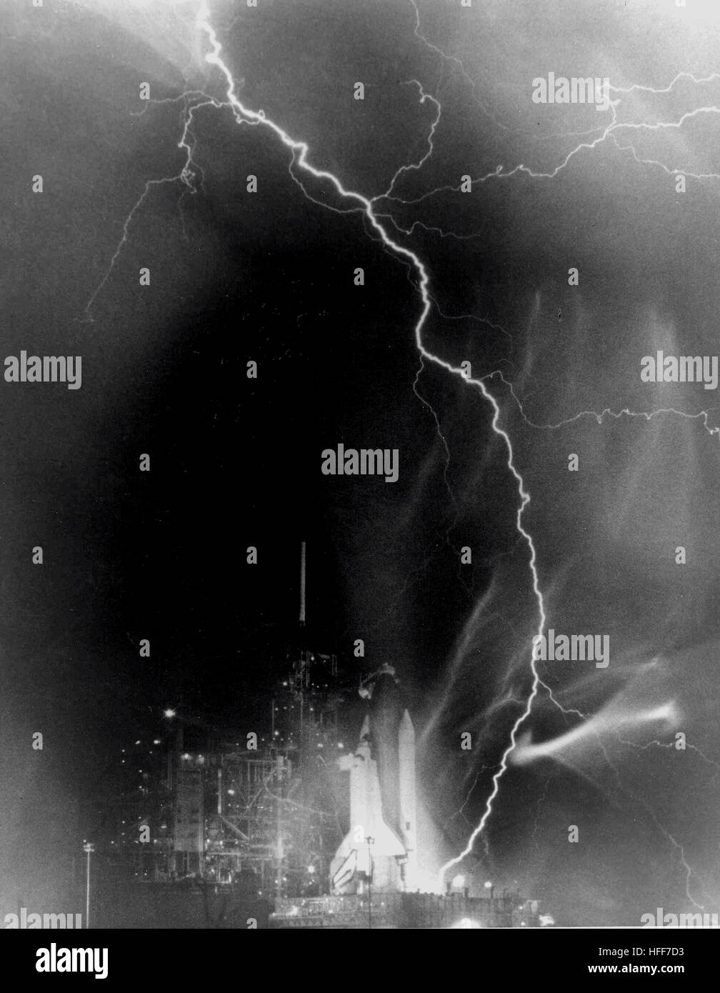 An electrical storm is captured in this image, illustrating dramatic ...